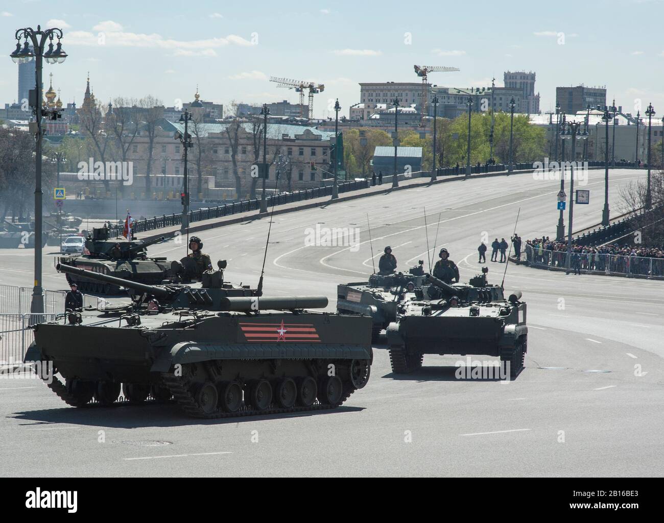 MOSCOW, RUSSIA - May 07, 2017 Infantry fighting vehicle BMP-3 during ...