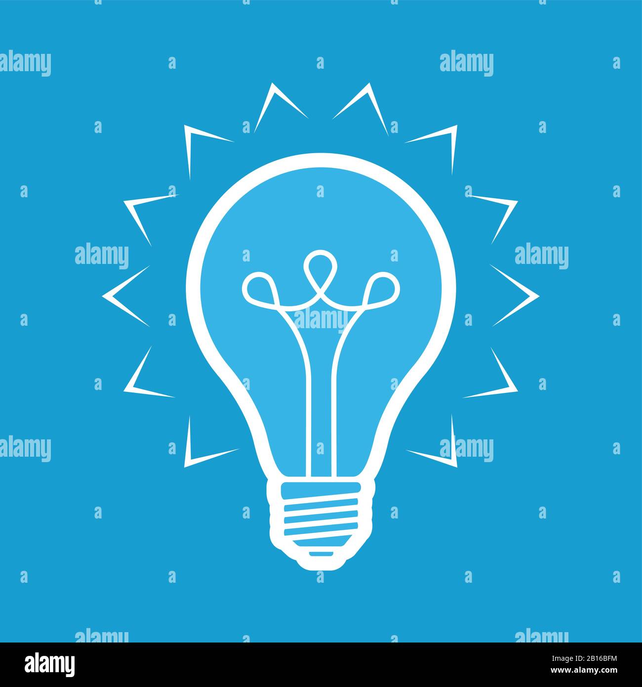 Light bulb, symbol. Electricity innovation idea vector illustration Stock Vector Image & Art - Alamy