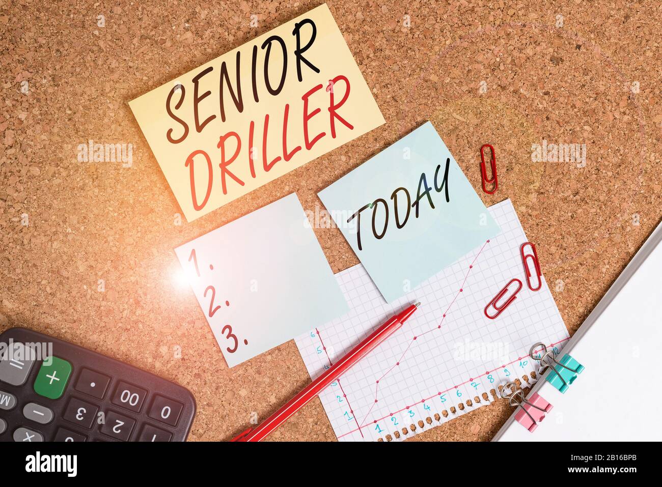 Handwriting text Senior Driller. Conceptual photo supervise and ...