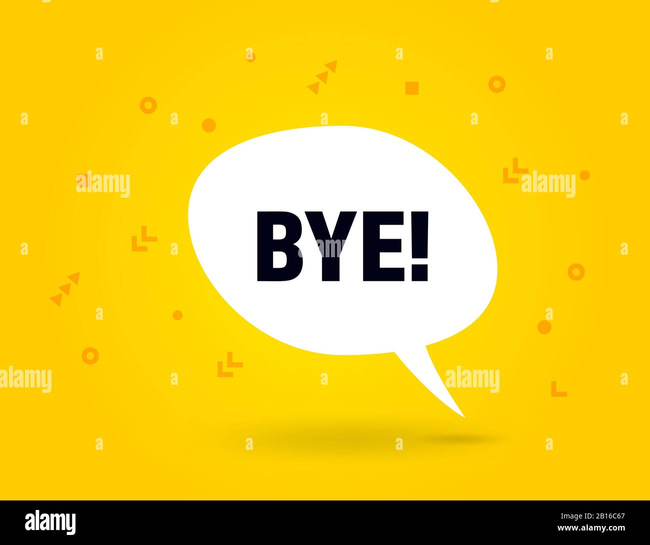 Bye bye comic bubble retro text hi-res stock photography and images - Alamy