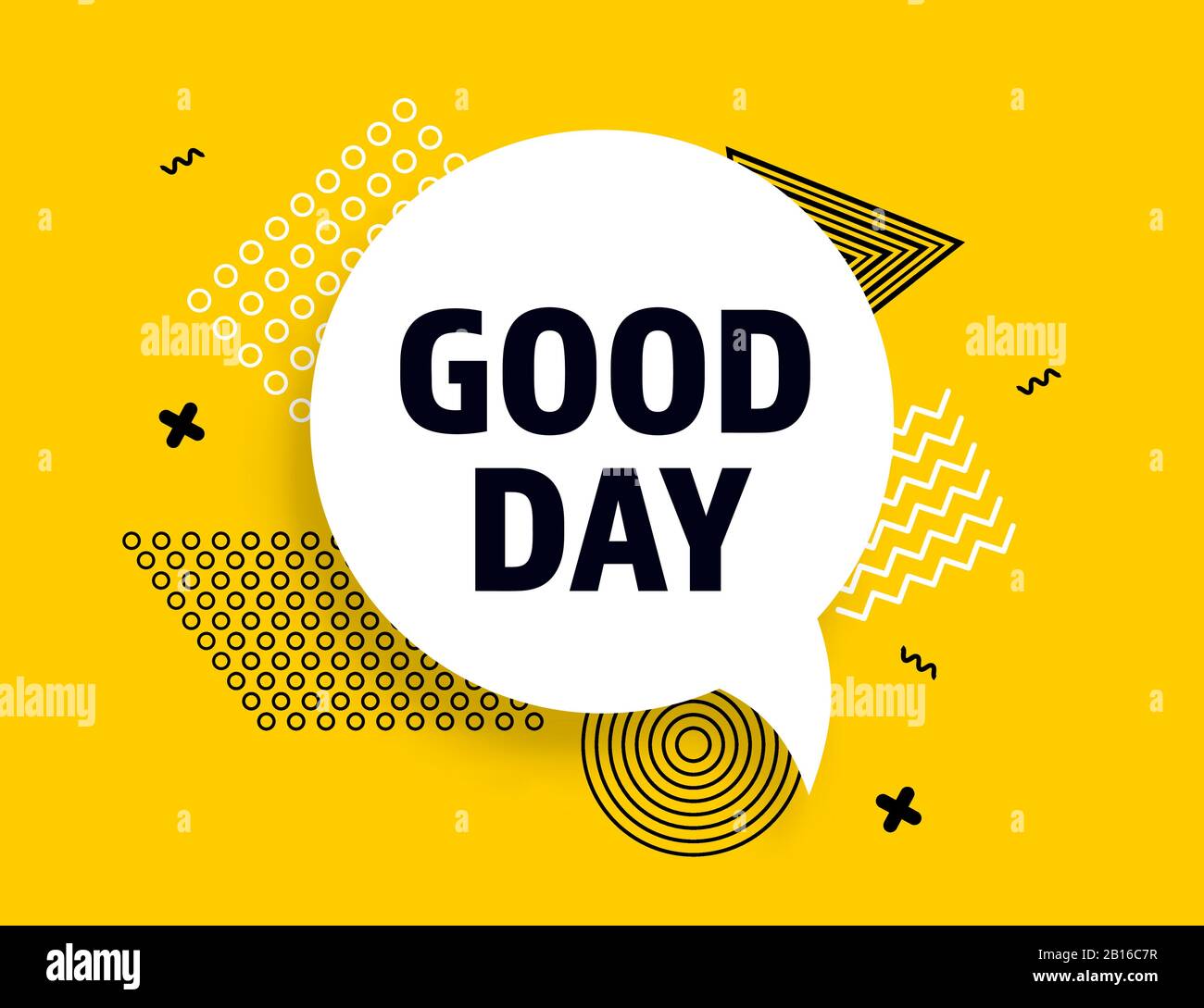 Good day text pop art hi-res stock photography and images - Alamy