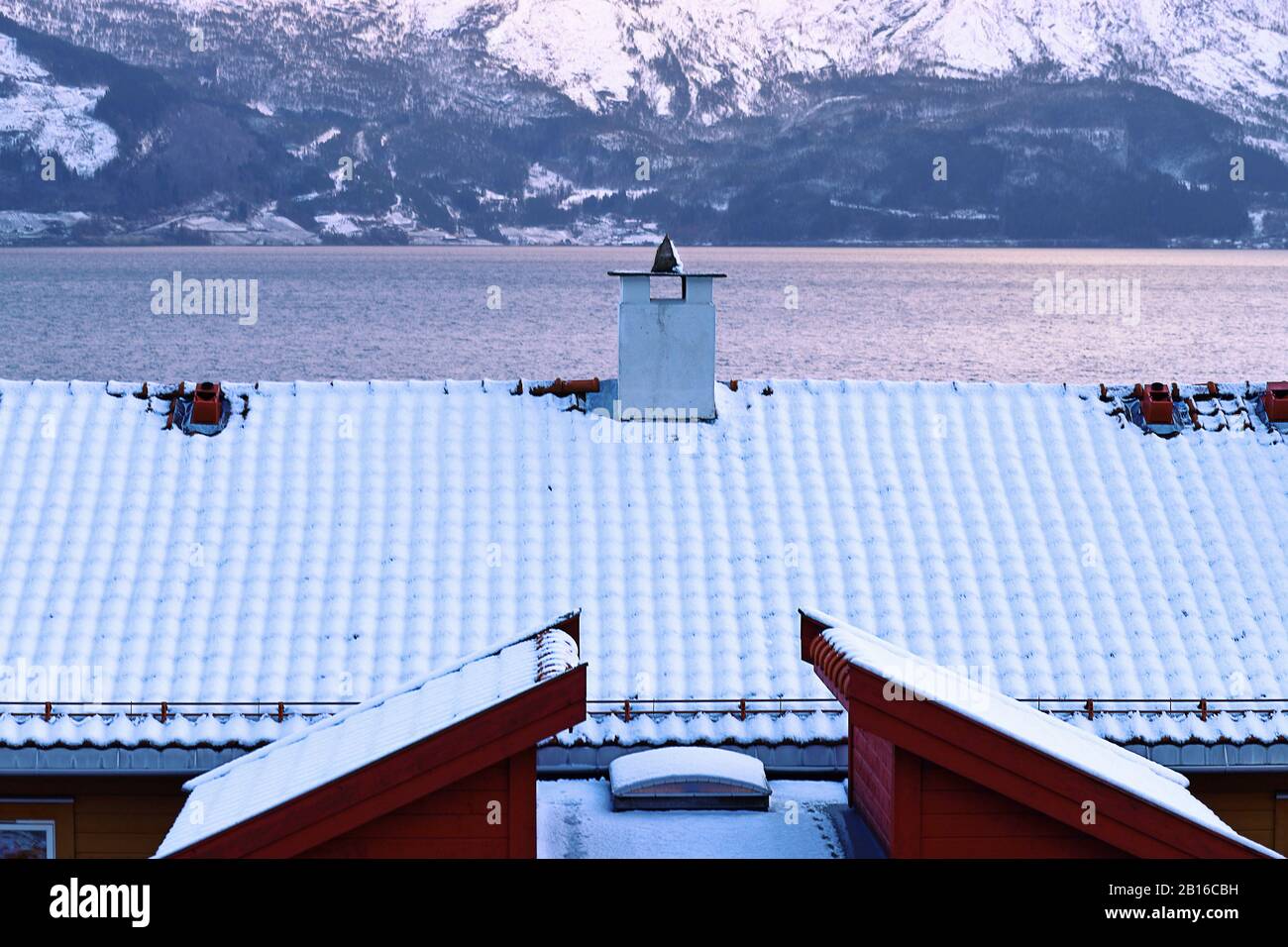 Scenic view of Ålvik village, Hardanger, Hordaland, Norway. Beautiful ...