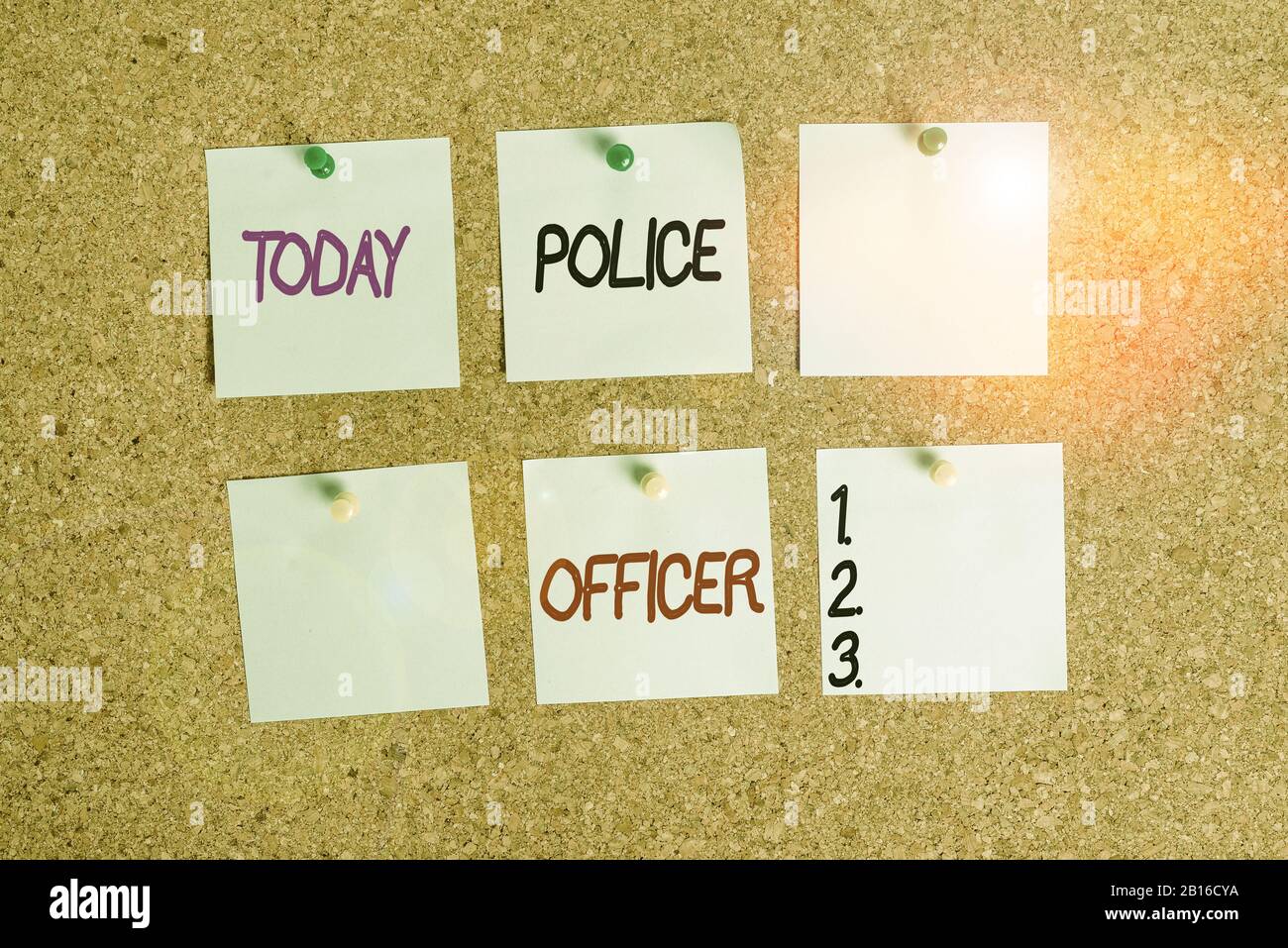 Writing note showing Police Officer. Business concept for a ...