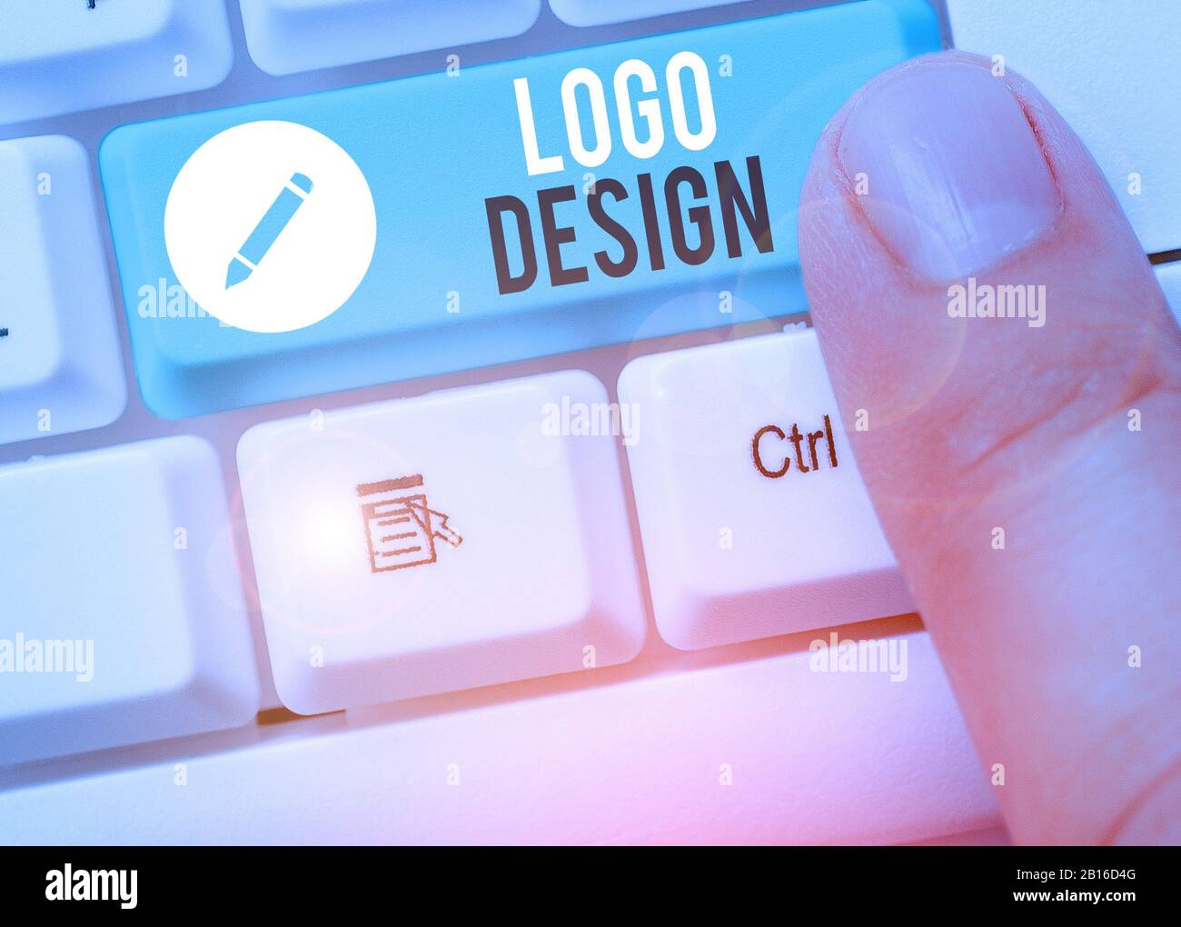 Writing note showing Logo Design. Business concept for a graphic ...