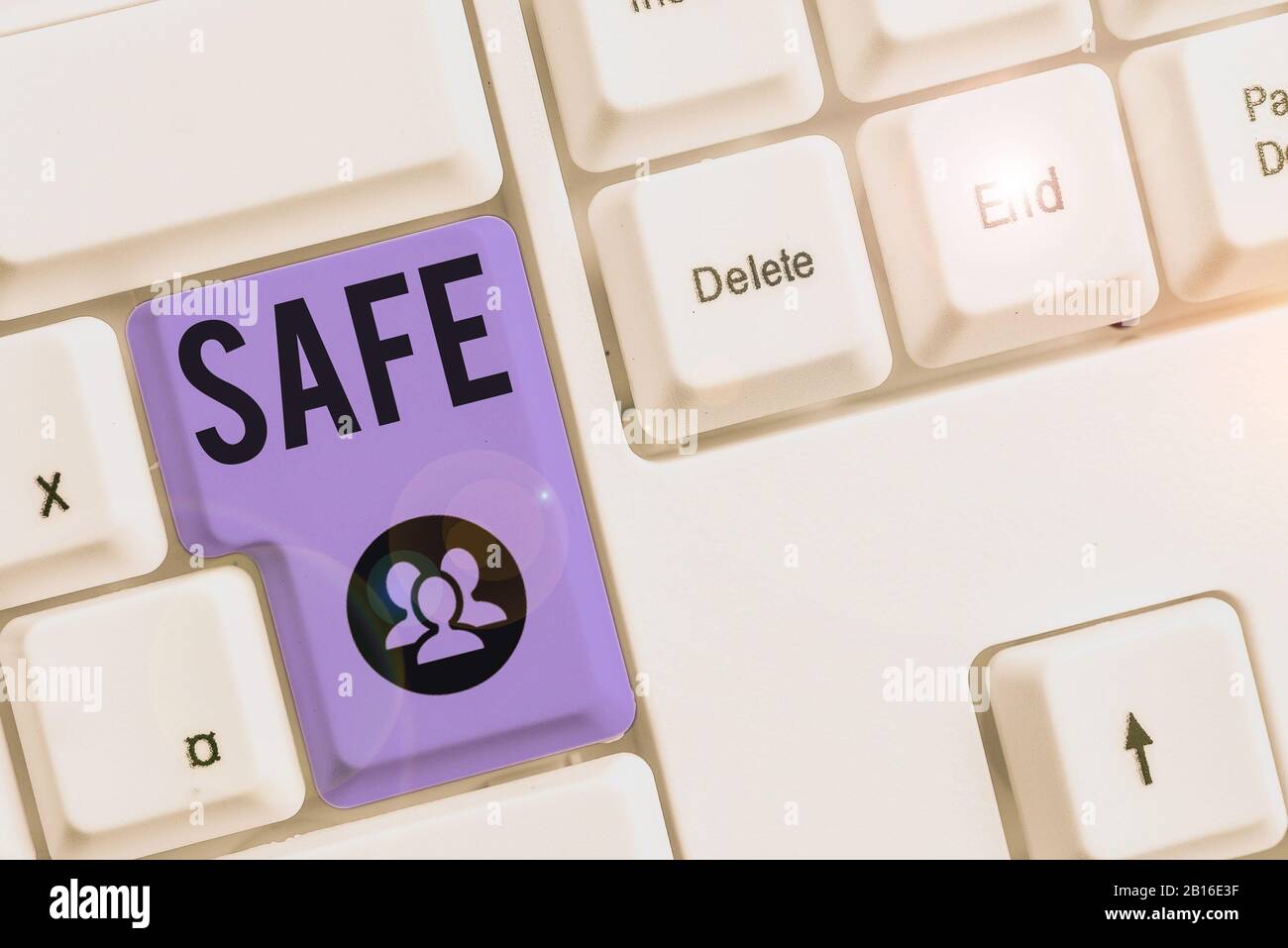 Text sign showing Safe. Business photo text protected from or not ...