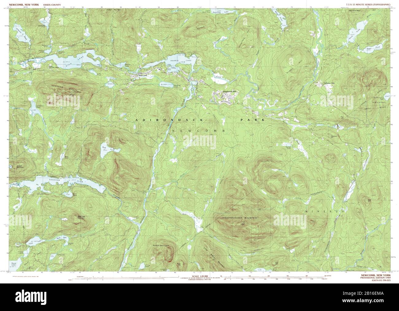 Map of the adirondacks hi-res stock photography and images - Alamy