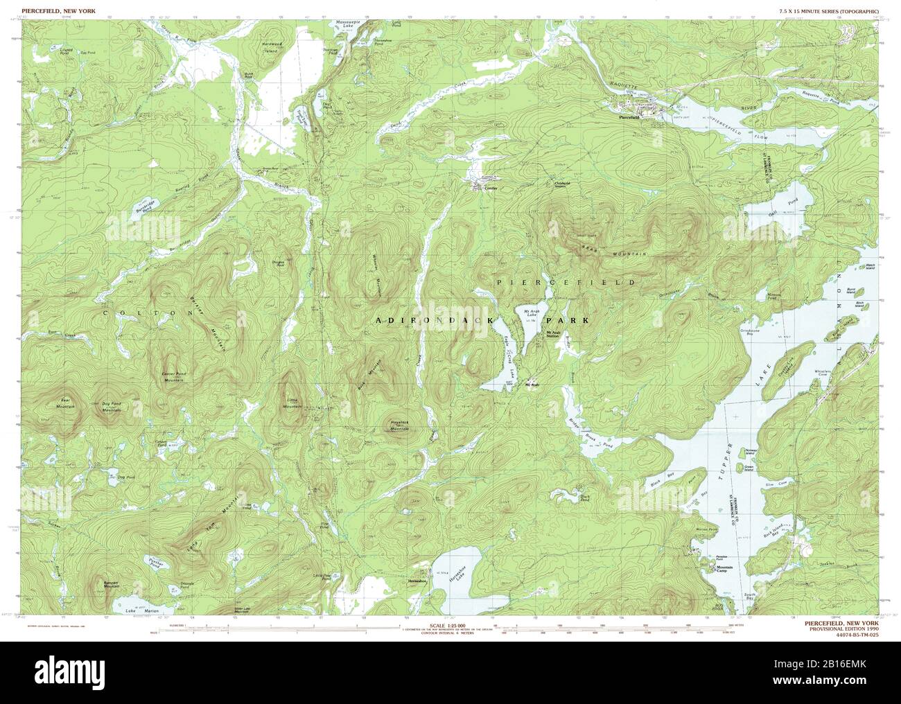 Adirondack Mountains Physical Map