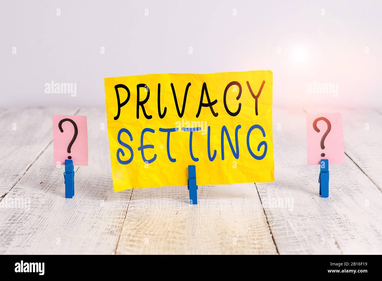 Writing note showing Privacy Setting. Business concept for limit the ...