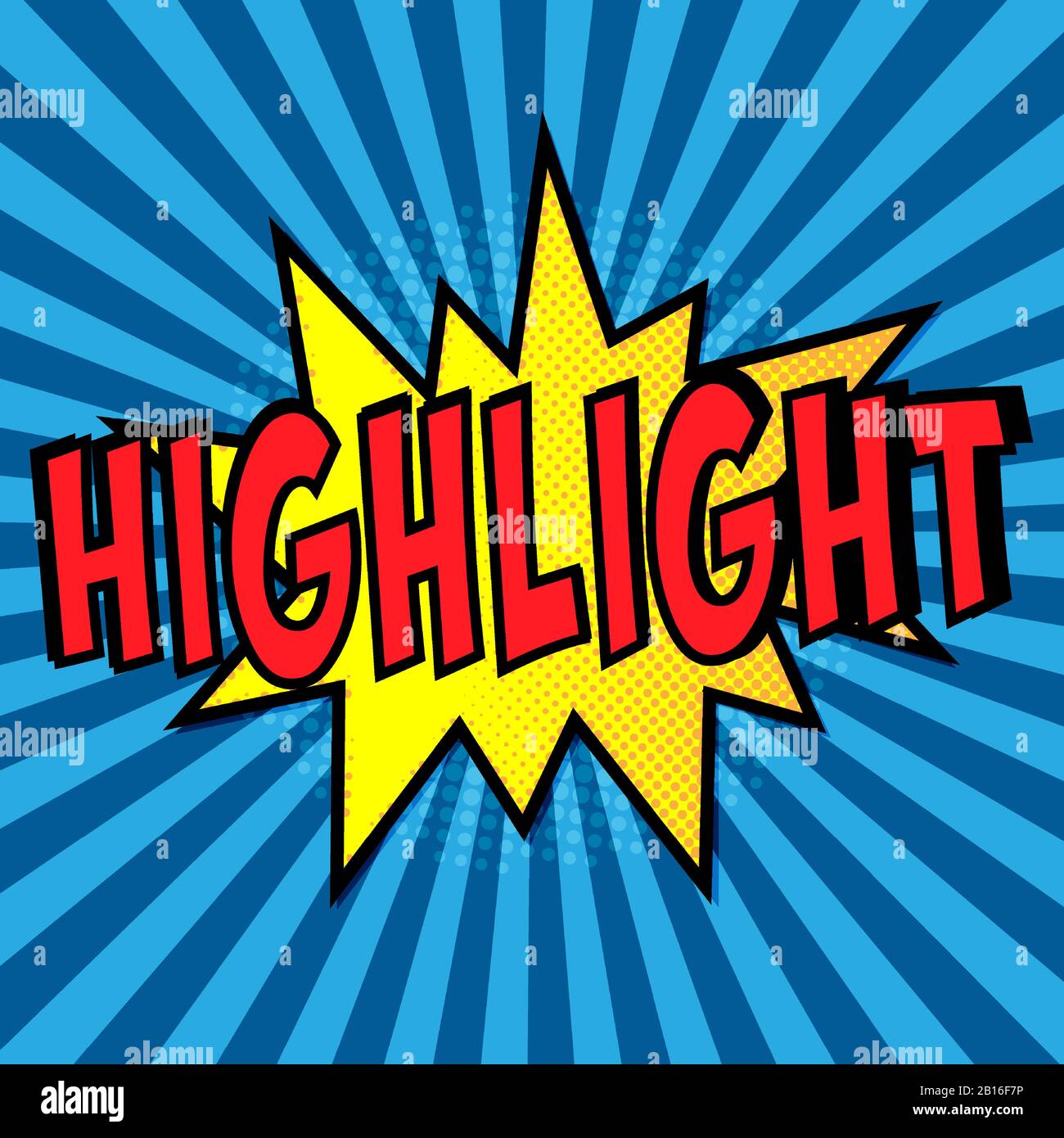 Abstract Highlight comic line with white background Stock Vector Image ...