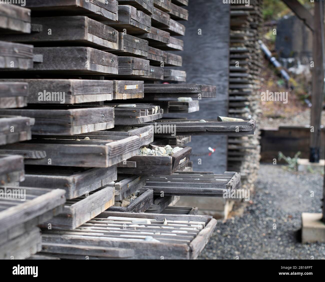Core sheds at the Britannia Mine Museum, Britannia Beach, BC, Canada ...