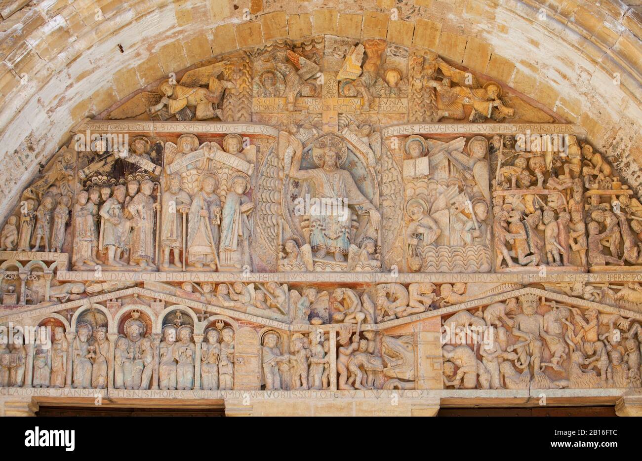 Saint Foy Abbey Church, Conques, Aveyron, France, Europe Stock Photo ...