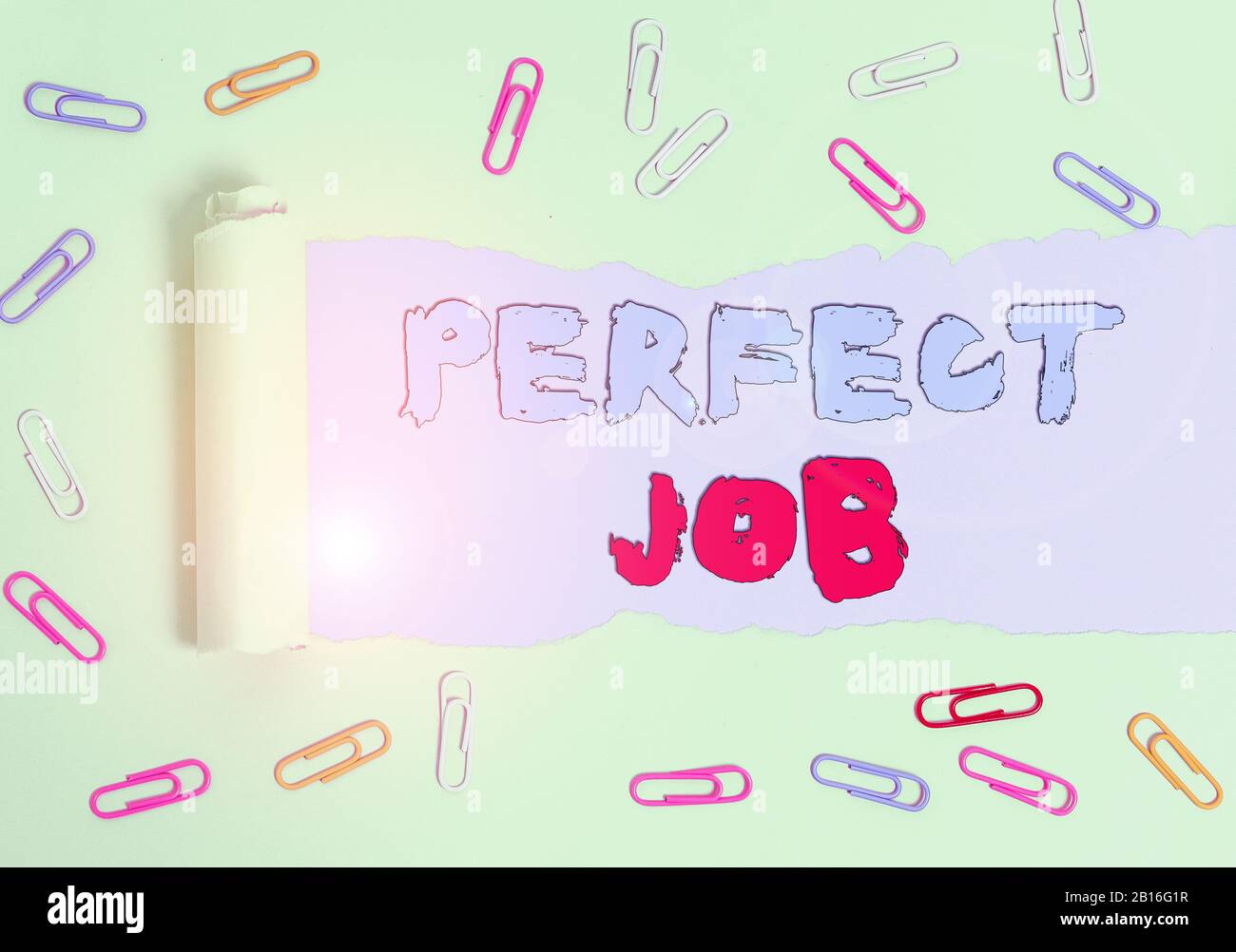 Conceptual hand writing showing Perfect Job. Concept meaning a job that ...
