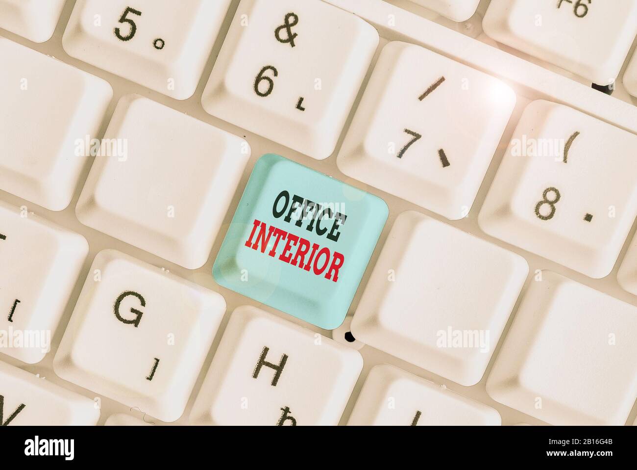 Handwriting text Office Interior. Conceptual photo making indoor spaces ...