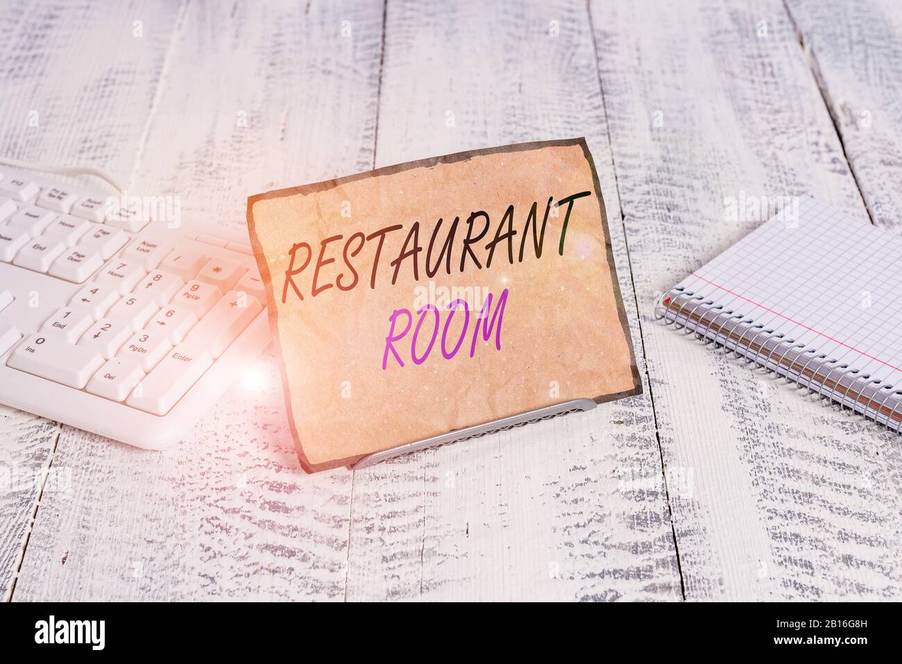 Text sign showing Restaurant Room. Business photo showcasing showing ...
