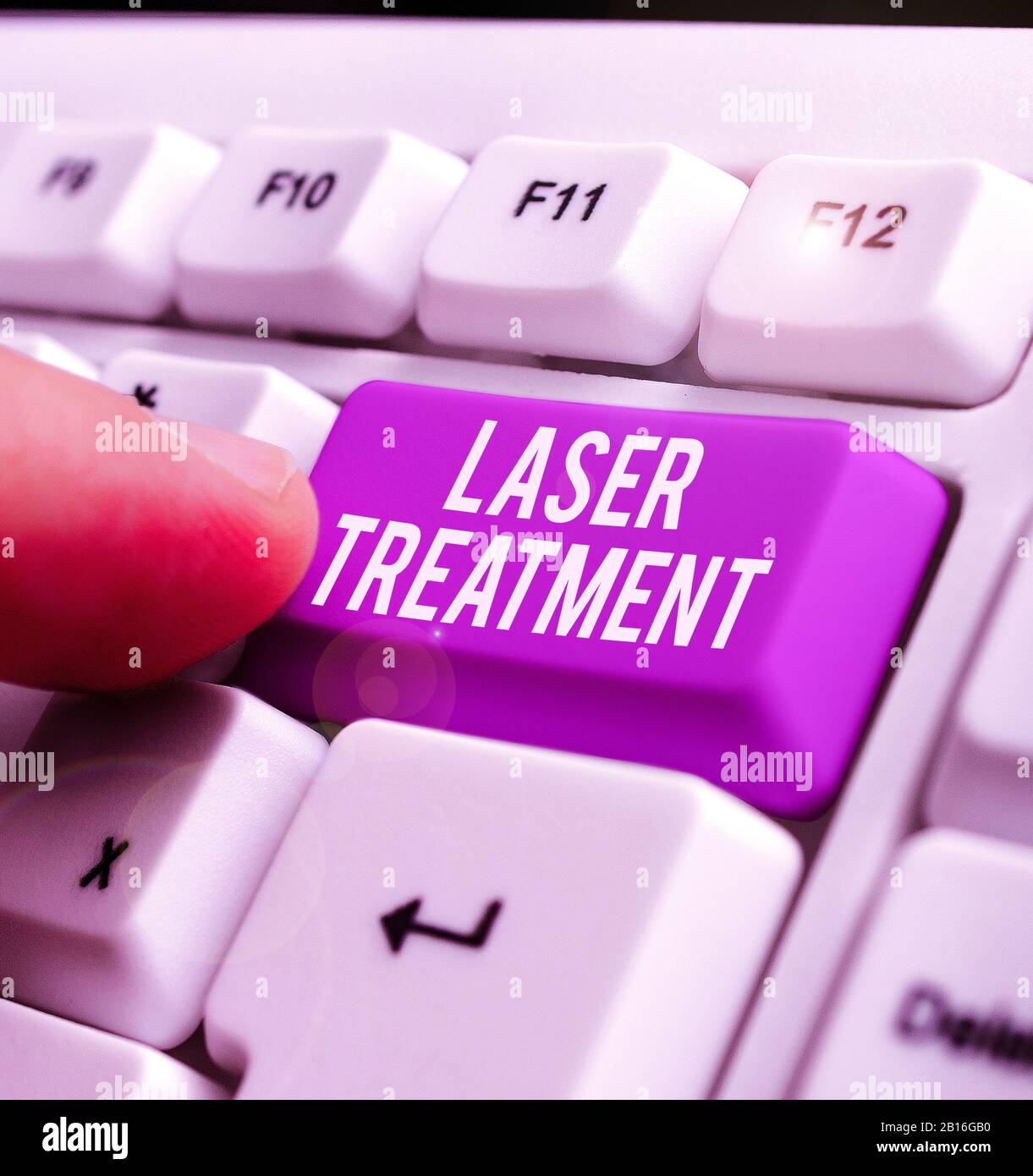 Word writing text Laser Treatment. Business photo showcasing any of ...