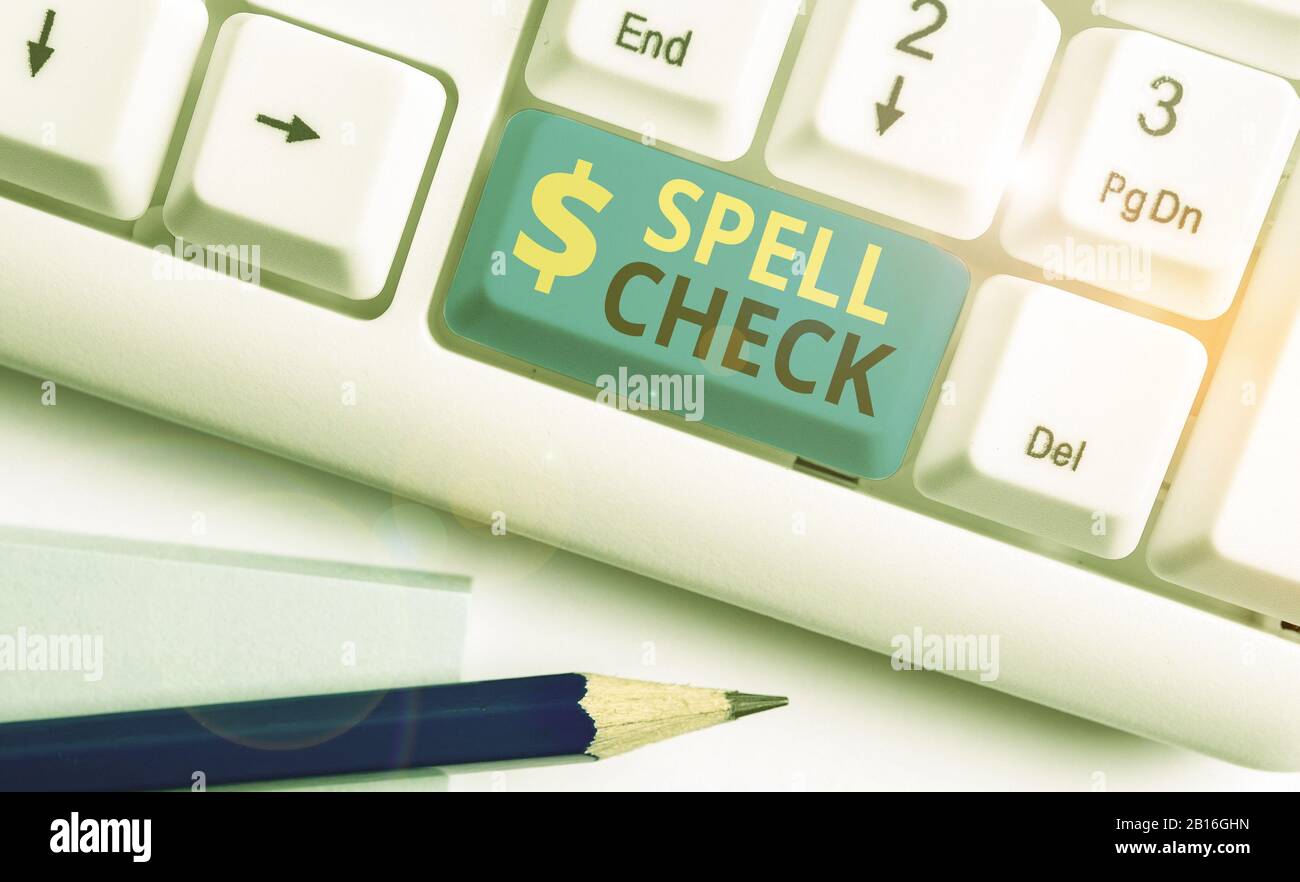 Text Sign Showing Spell Check Business Photo Text To Use A Computer Program To Find And Correct