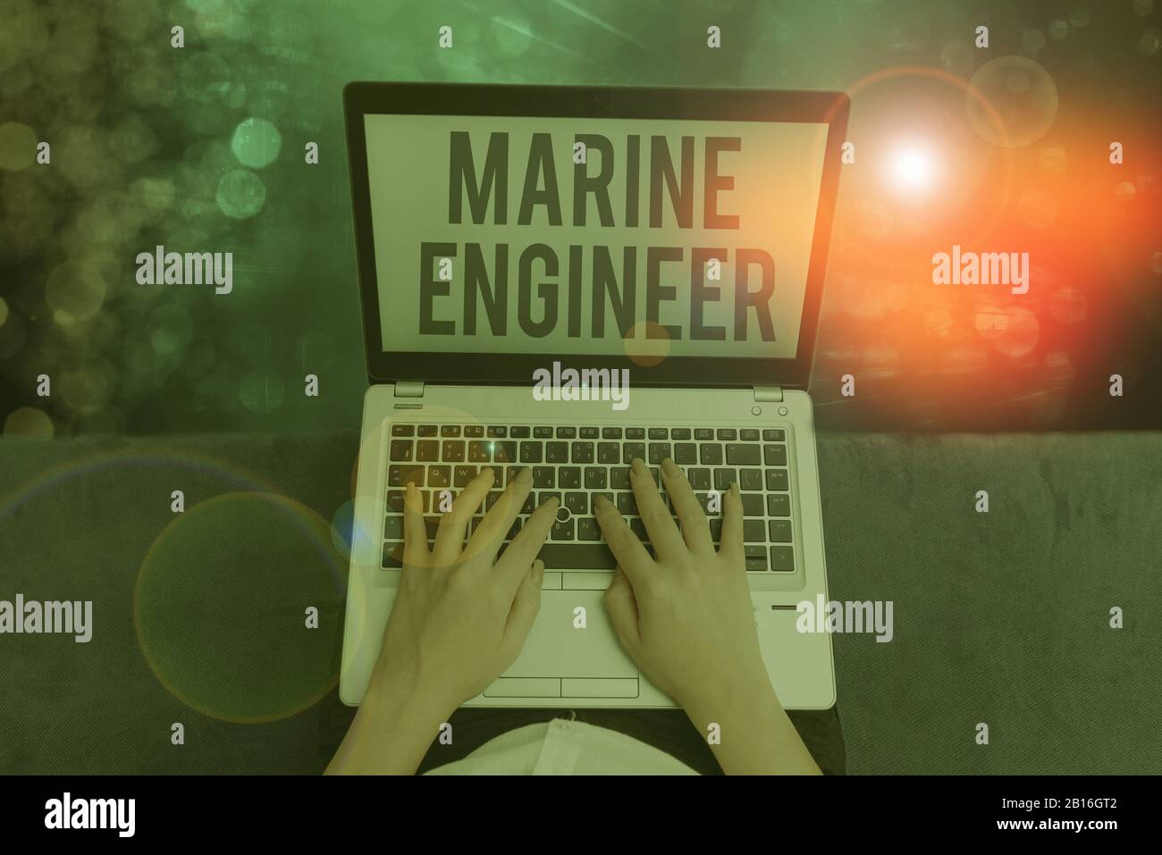 Word writing text Marine Engineer. Business photo showcasing incharge ...