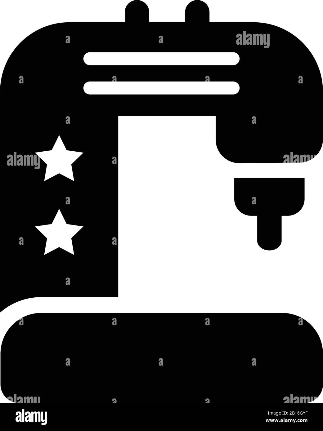 Sewing machine icon, manufacturing device - Perfect for use in ...