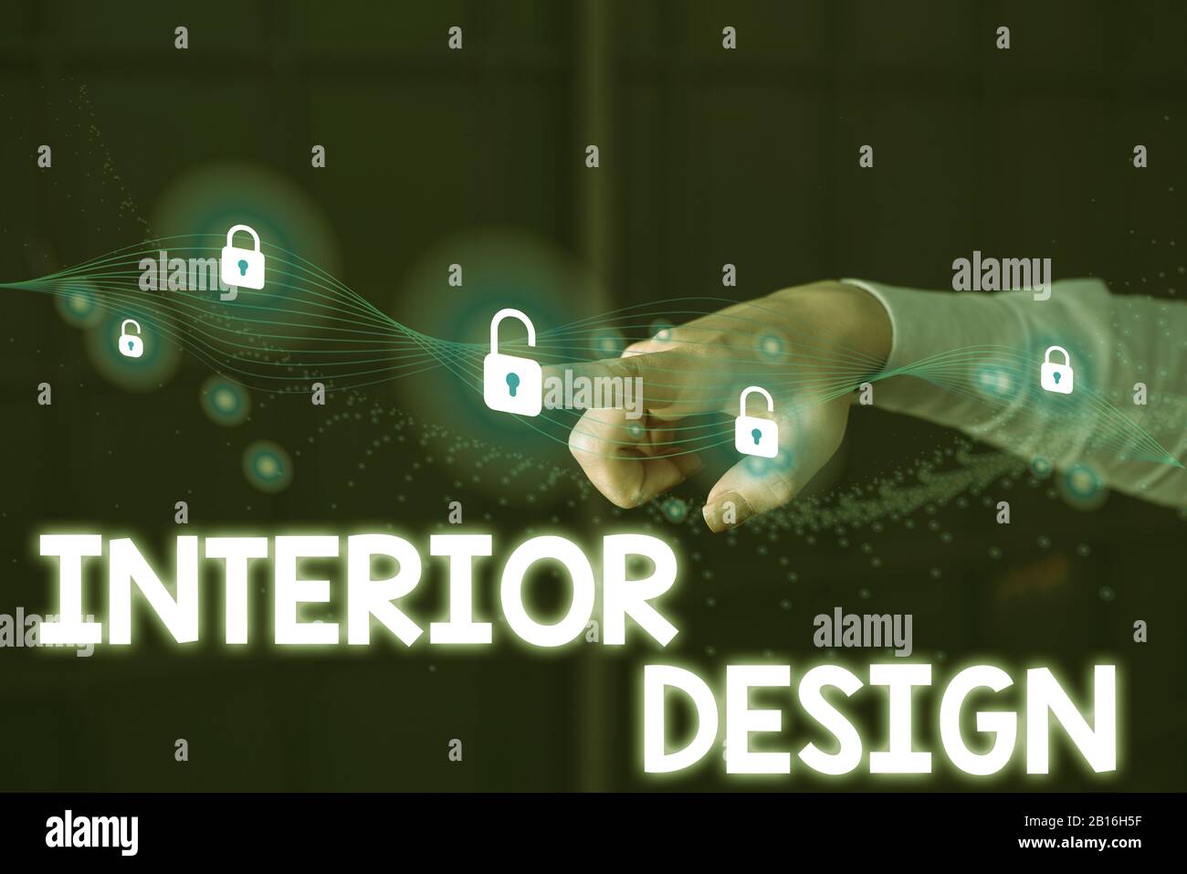 Writing note showing Interior Design. Business concept for the art of ...