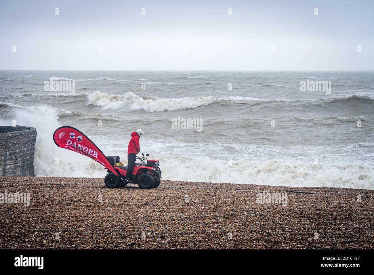 Safety patrol on the seafront Stock Photo - Alamy