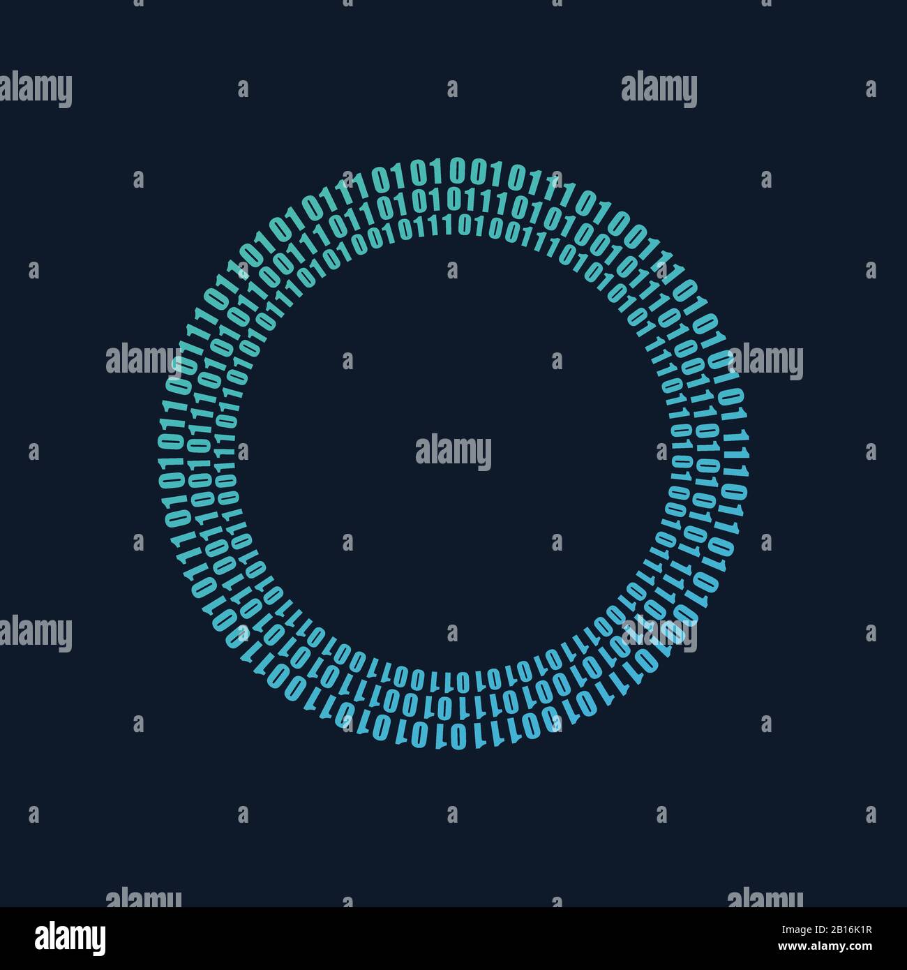 cyber security binary digital circles . vector illustration isolated on ...