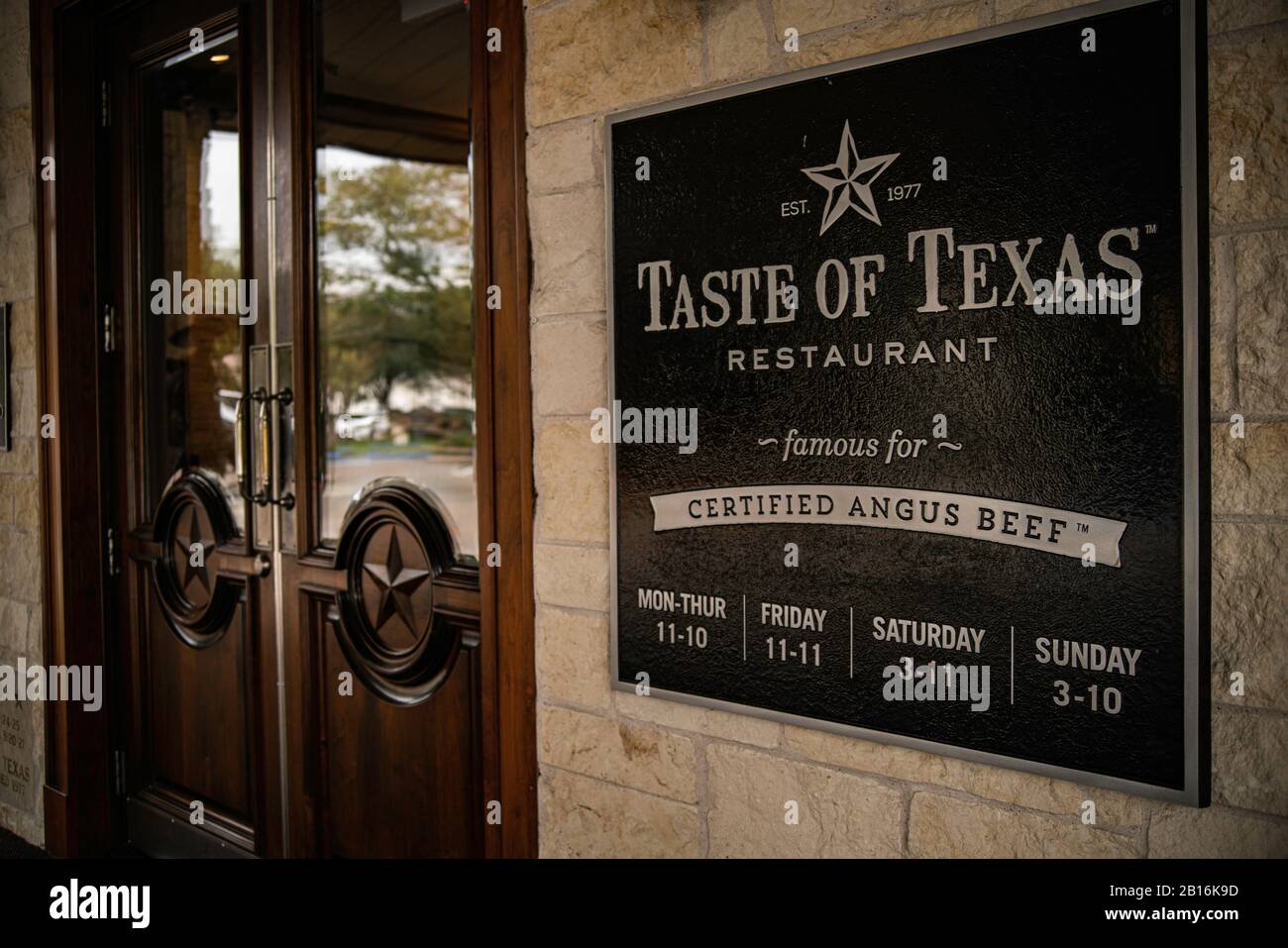 Houston, Texas - February 11, 2020: Taste of Texas steakhouse and ...