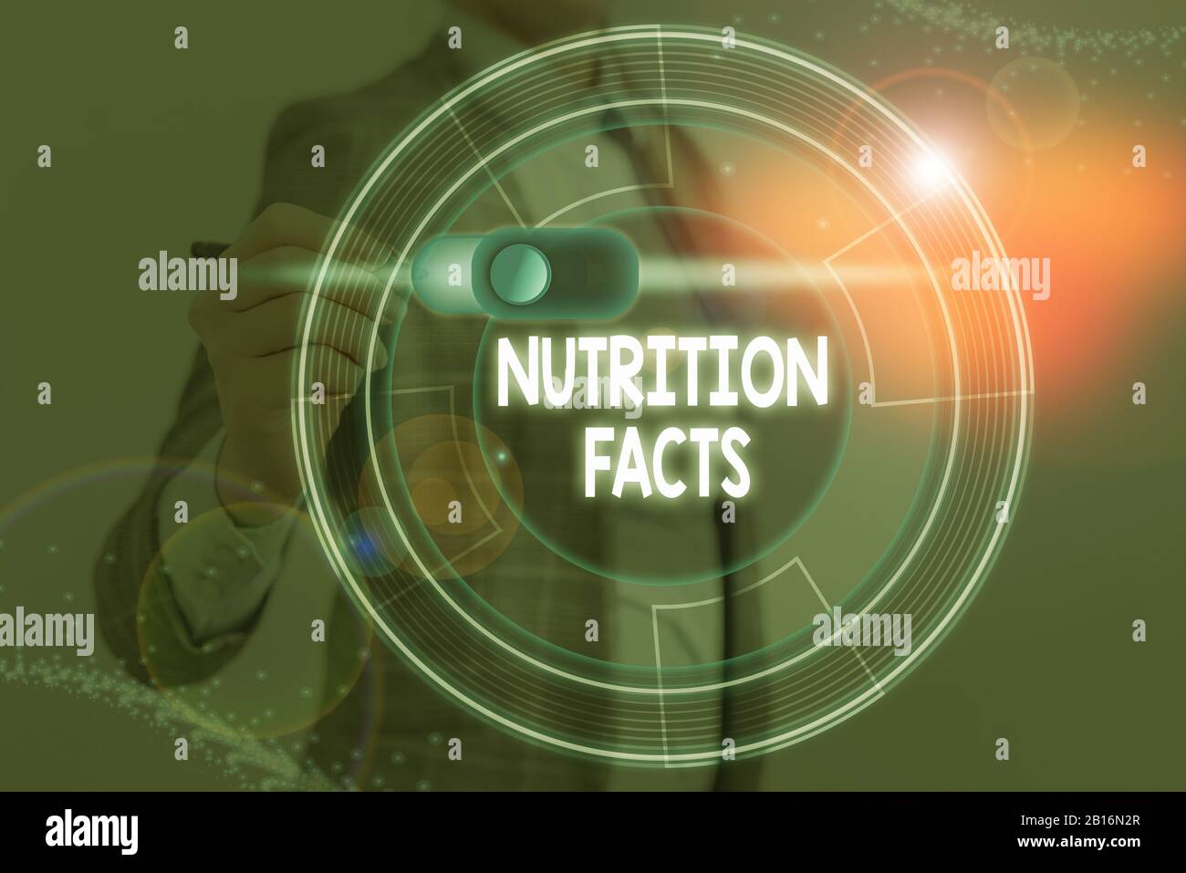 Writing note showing Nutrition Facts. Business concept for detailed ...