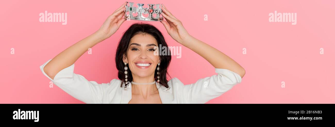 Woman holding crown hi-res stock photography and images - Alamy