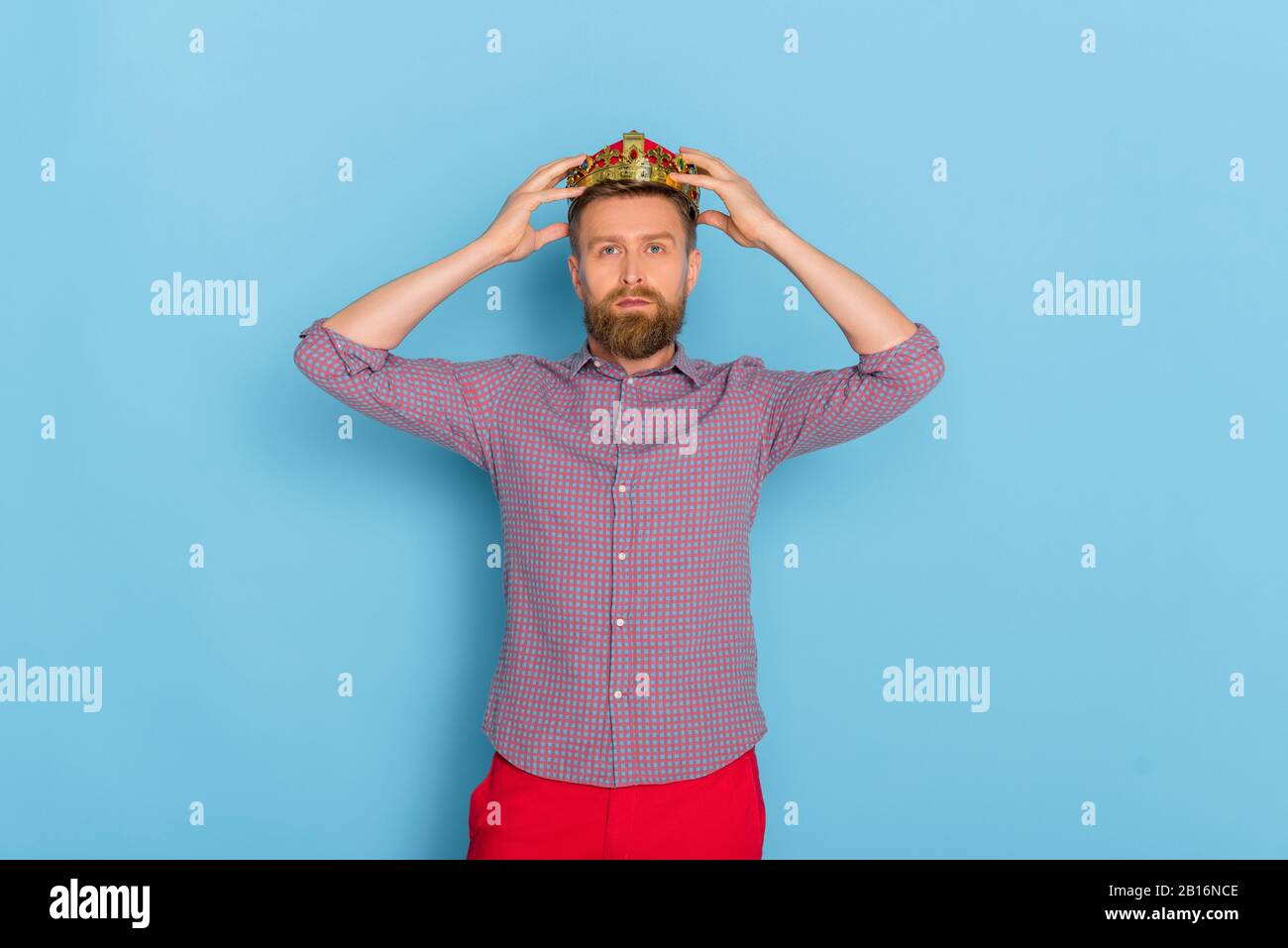 Handsome man wear crown hi-res stock photography and images - Alamy