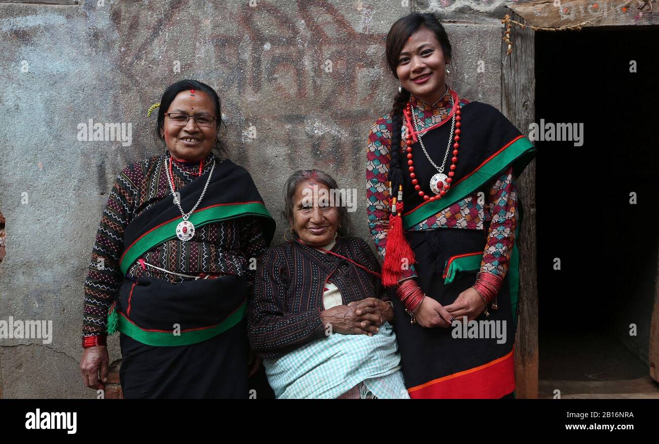 Newari dress hi-res stock photography and images - Alamy