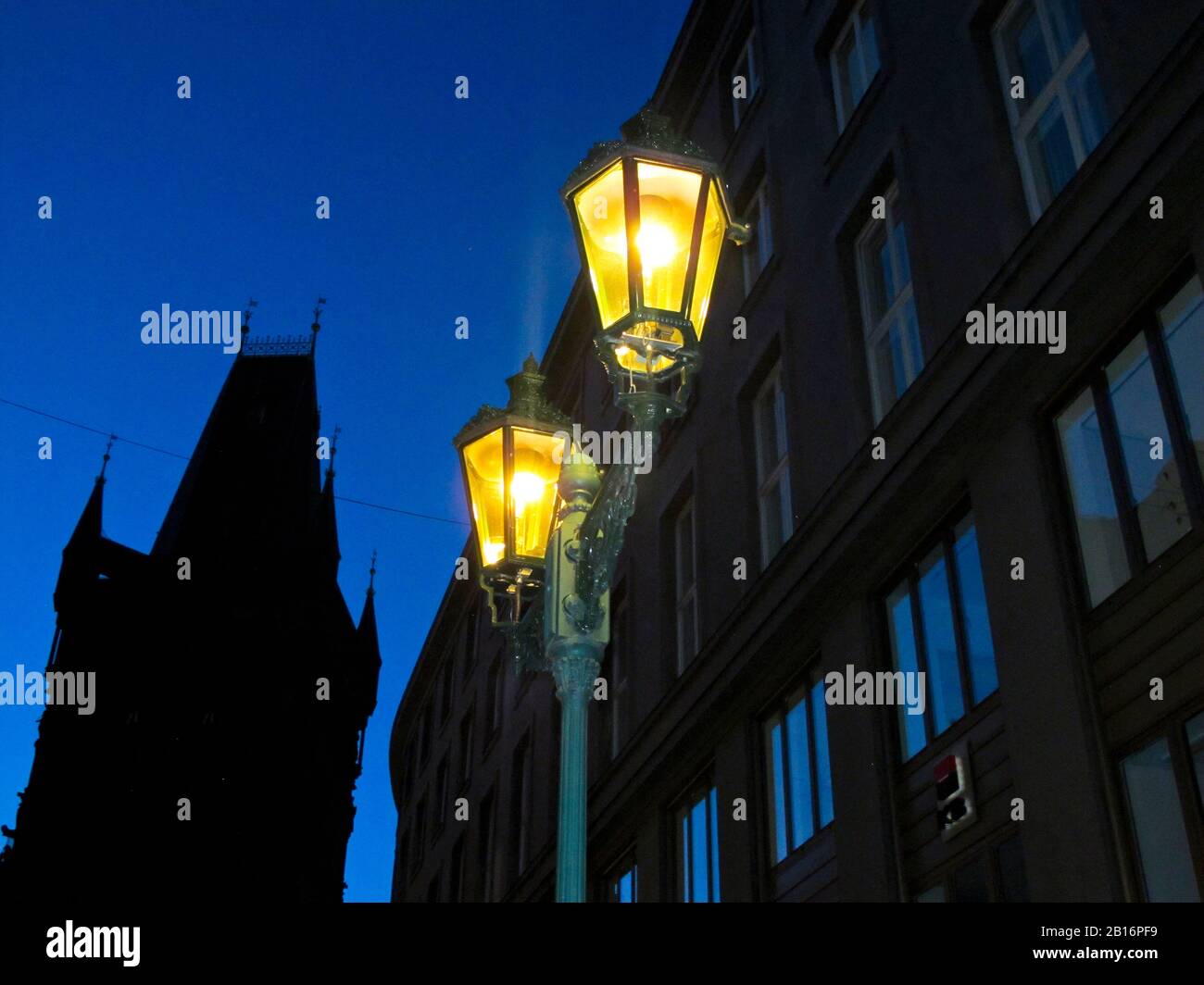 Traditional street lamp. Prague. Czech republic Stock Photo - Alamy