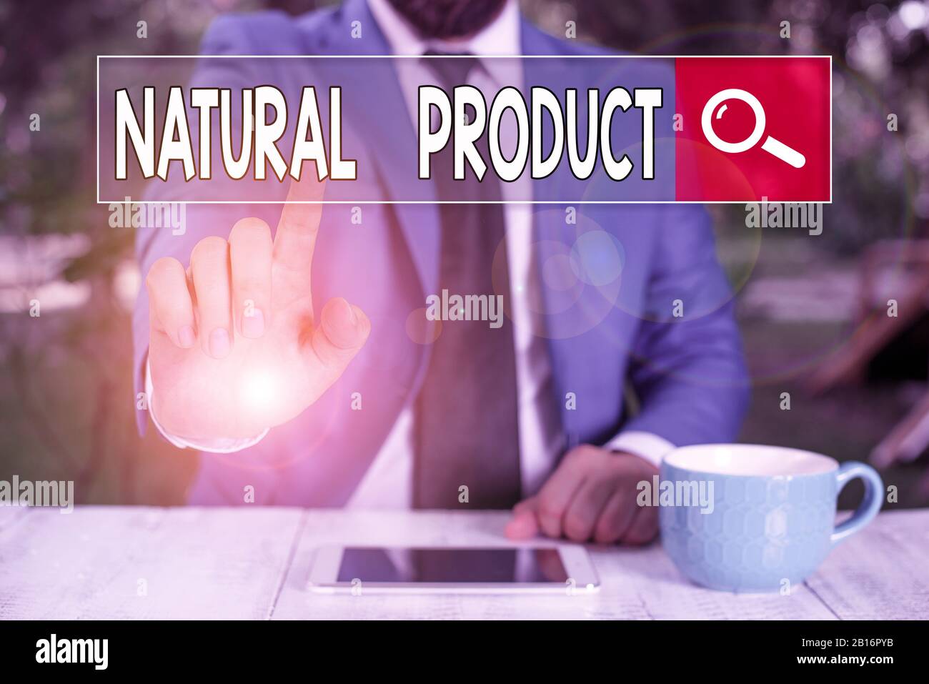 Writing note showing Natural Product. Business concept for chemical ...