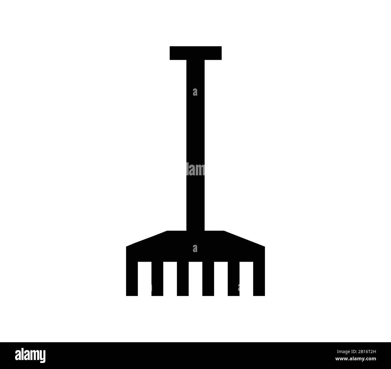 rake icon illustrated in vector on white background Stock Vector Image ...