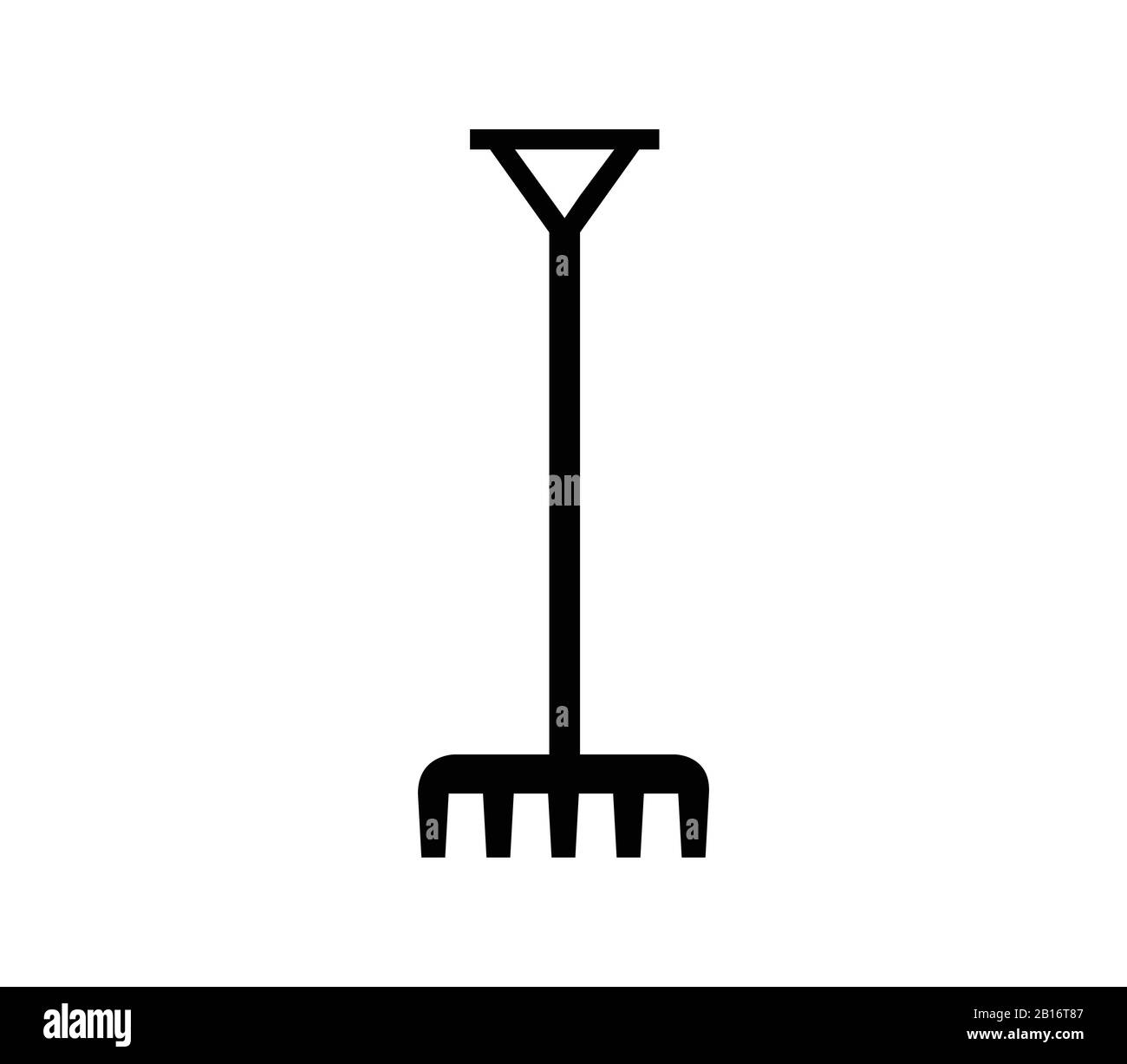rake icon illustrated in vector on white background Stock Vector Image ...