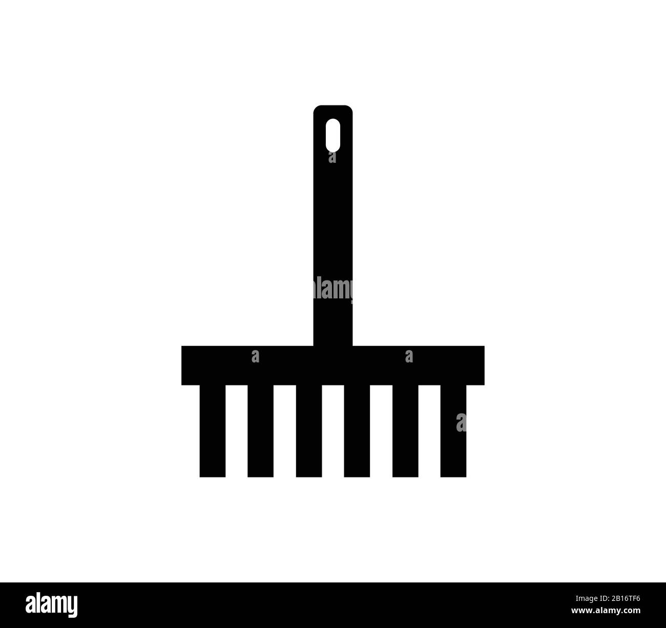 rake icon illustrated in vector on white background Stock Vector Image ...