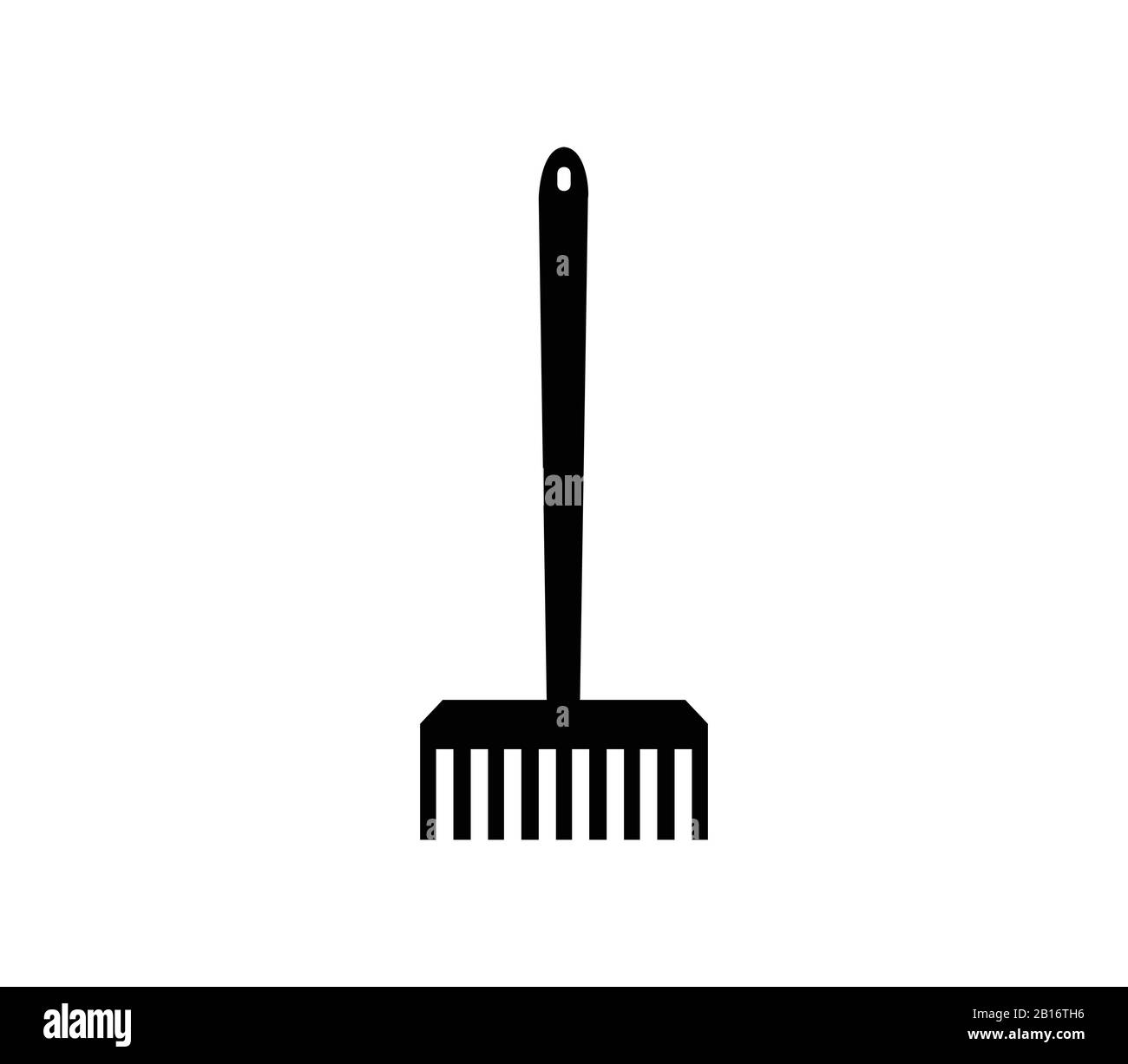 rake icon illustrated in vector on white background Stock Vector Image ...