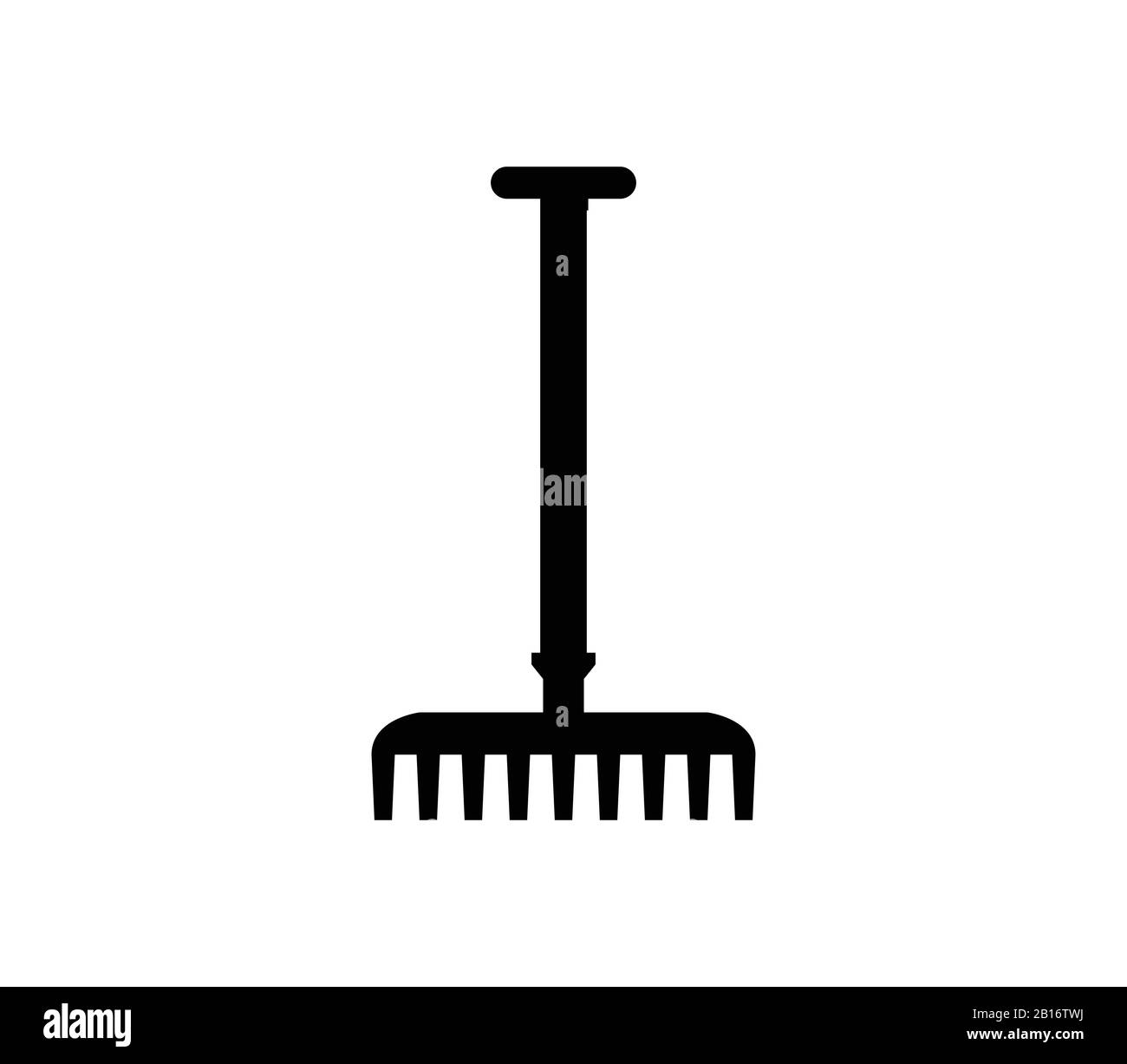 rake icon illustrated in vector on white background Stock Vector Image ...