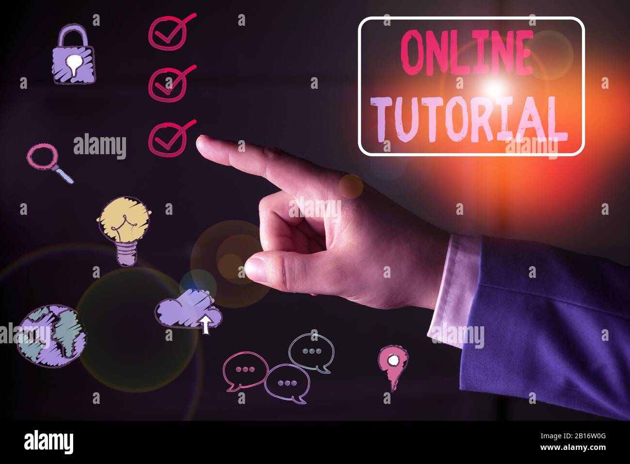 Conceptual hand writing showing Online Tutorial. Concept meaning ...