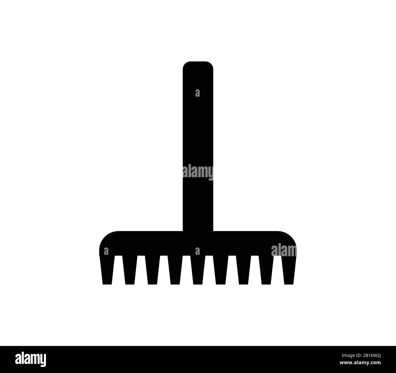 rake icon illustrated in vector on white background Stock Vector Image ...