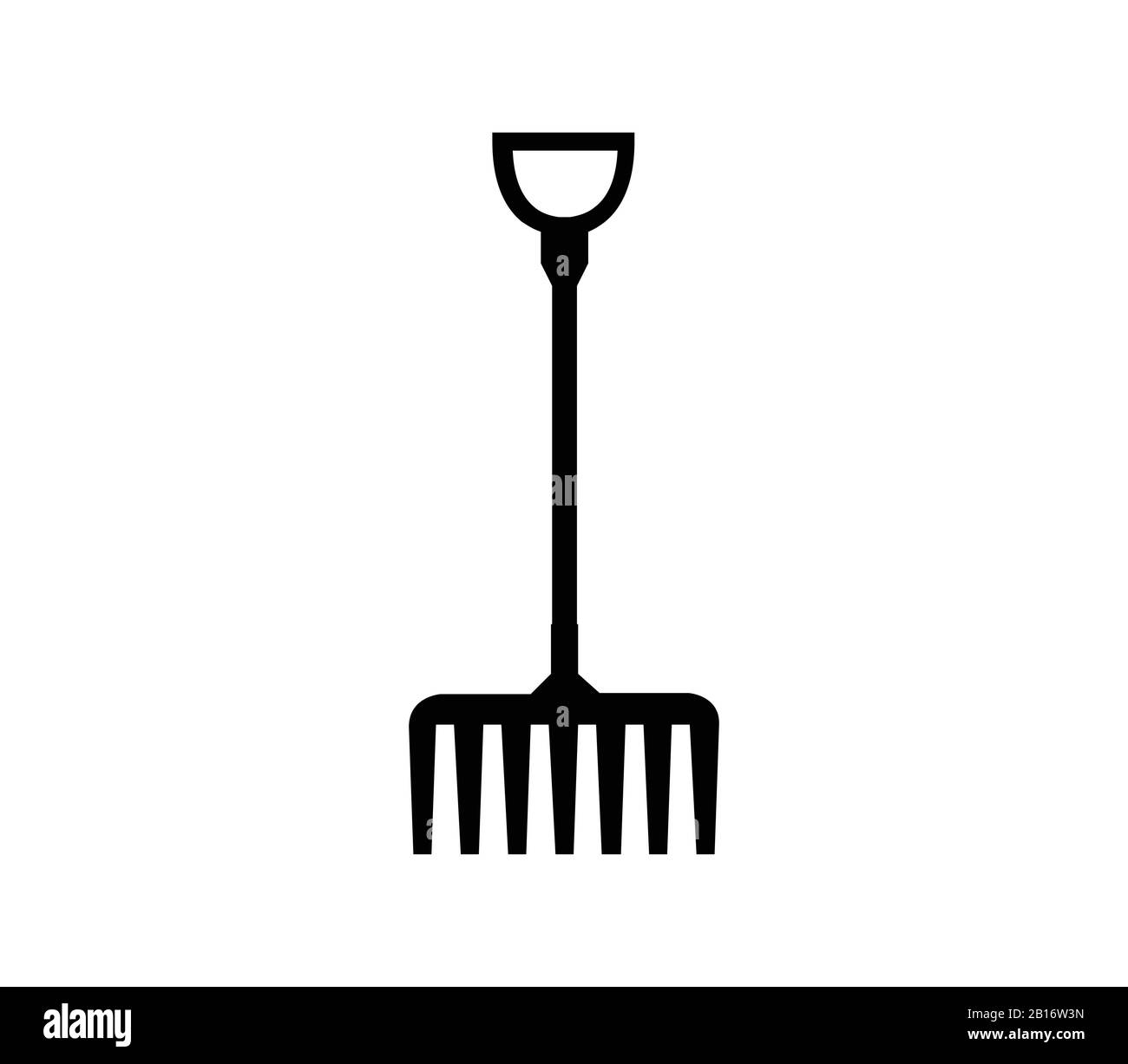 rake icon illustrated in vector on white background Stock Vector Image ...