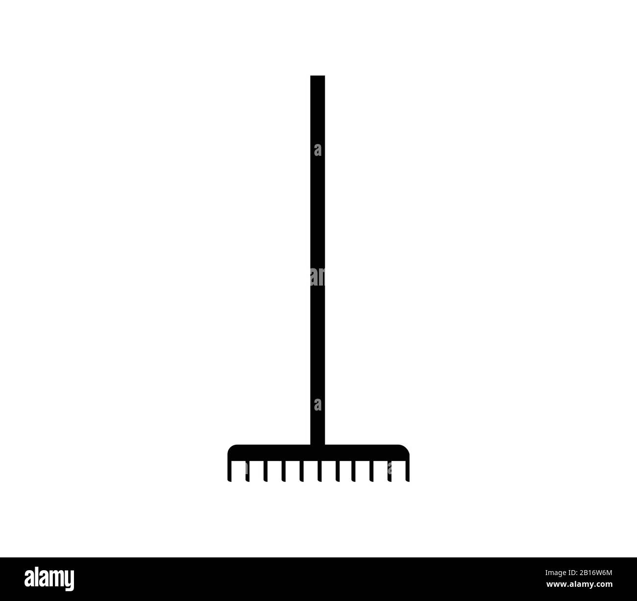 rake icon illustrated in vector on white background Stock Vector Image ...
