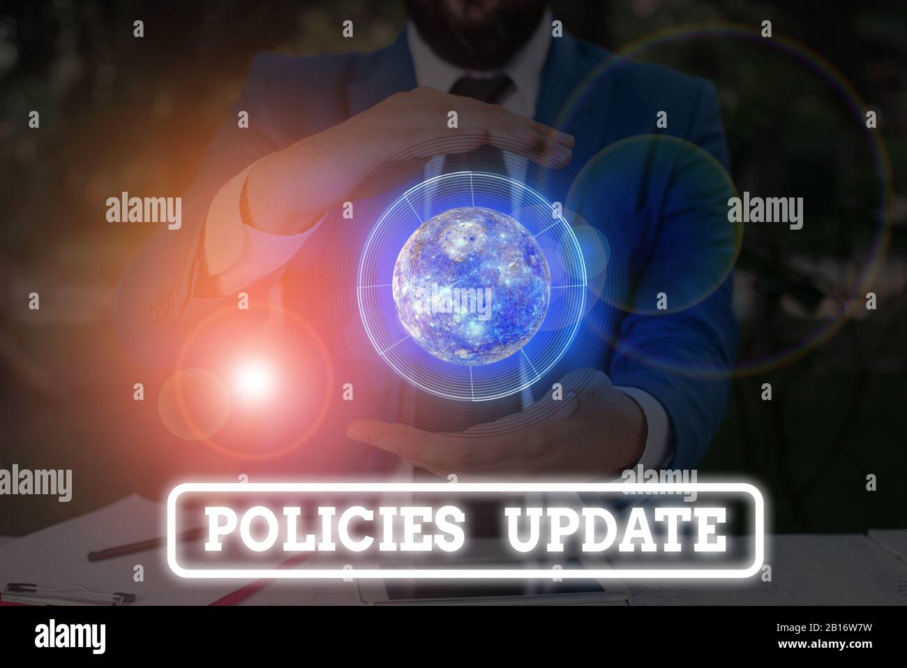 Conceptual hand writing showing Policies Update. Concept meaning act of ...