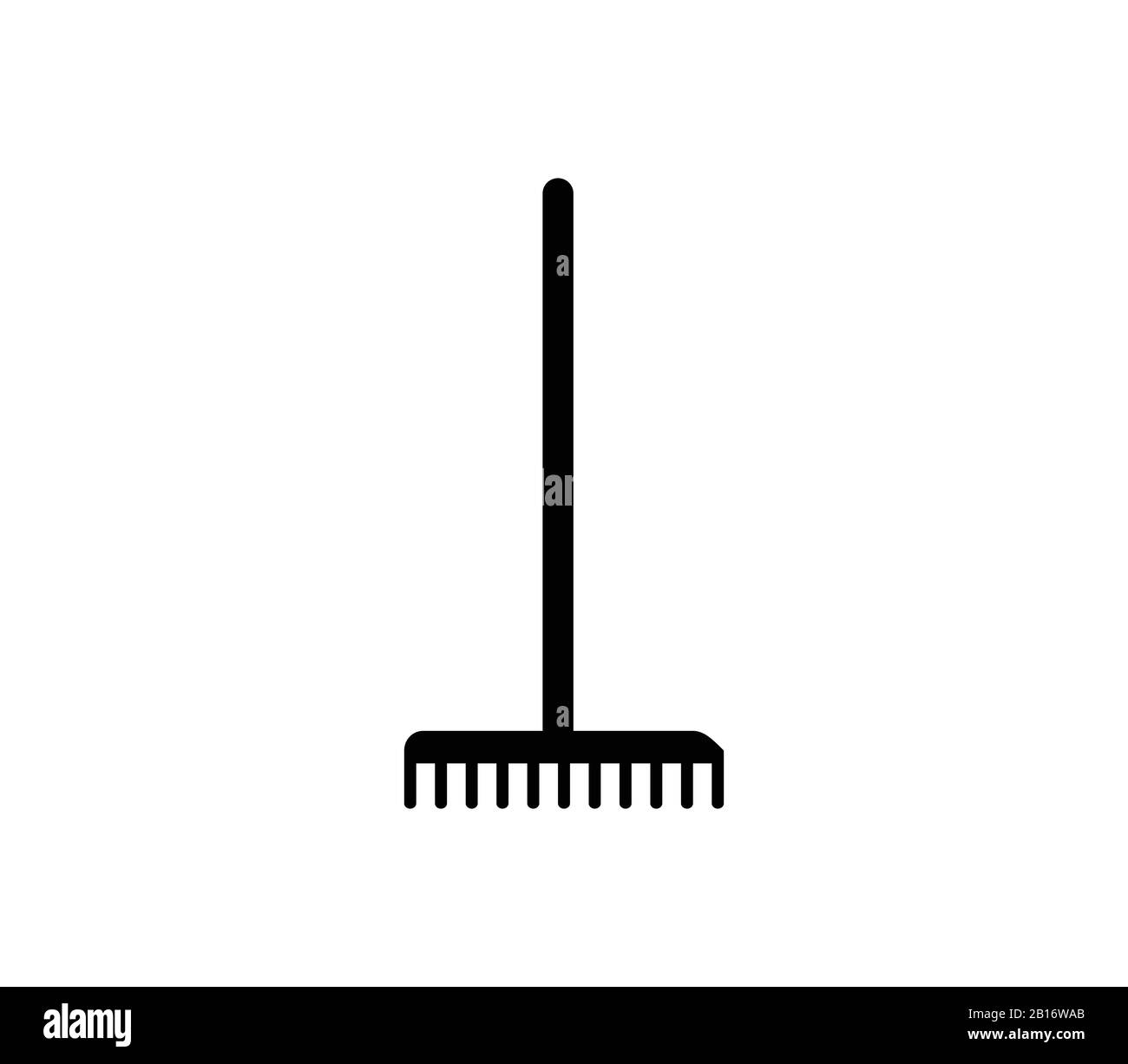 rake icon illustrated in vector on white background Stock Vector Image ...