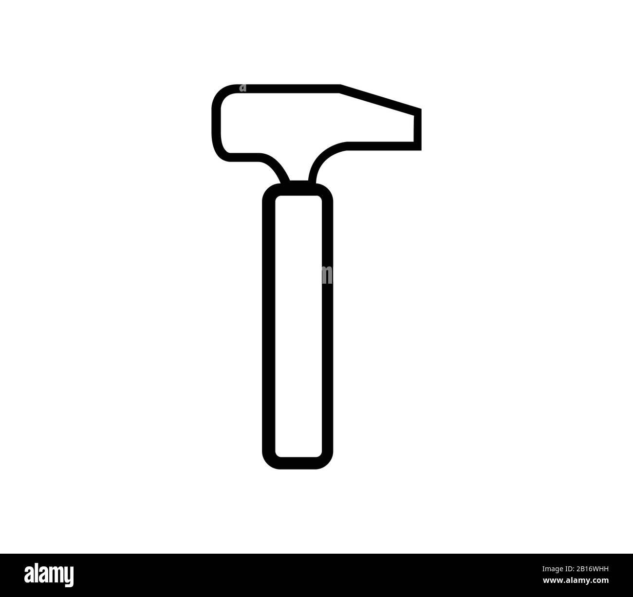 hammer icon illustrated in vector on white background Stock Vector ...