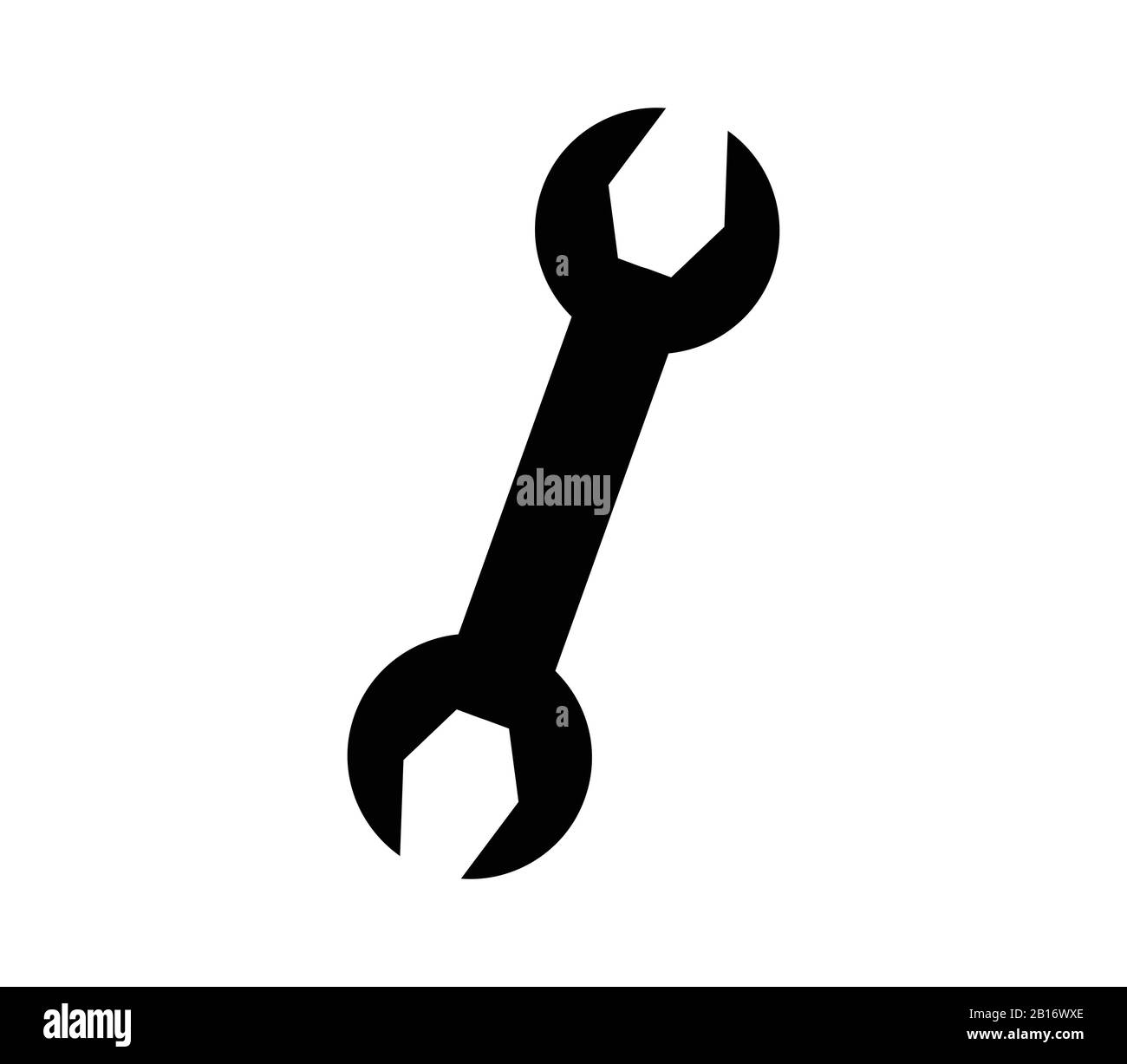wrench icon illustrated in vector on white background Stock Vector ...