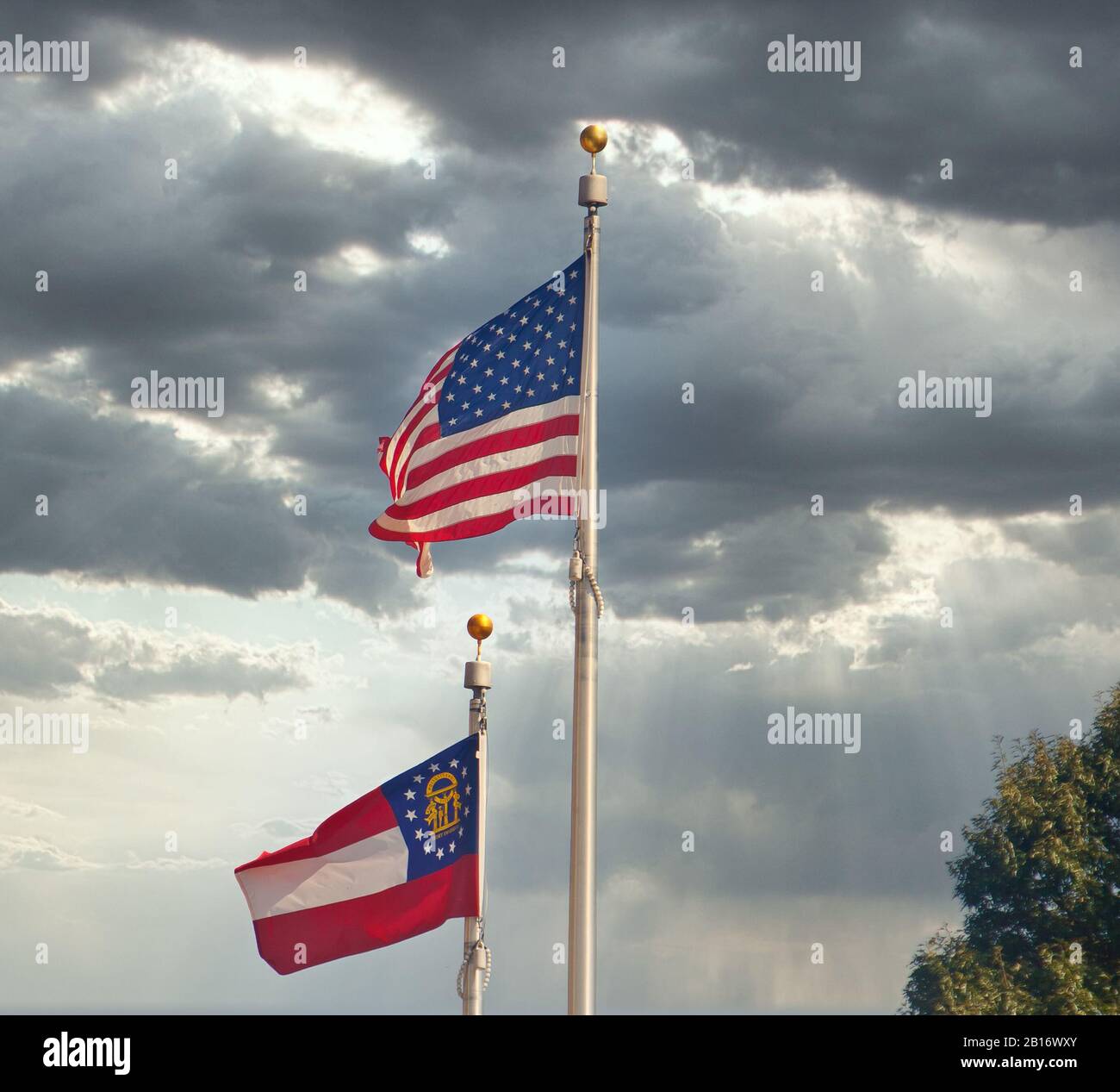 Georgia flags hi-res stock photography and images - Alamy