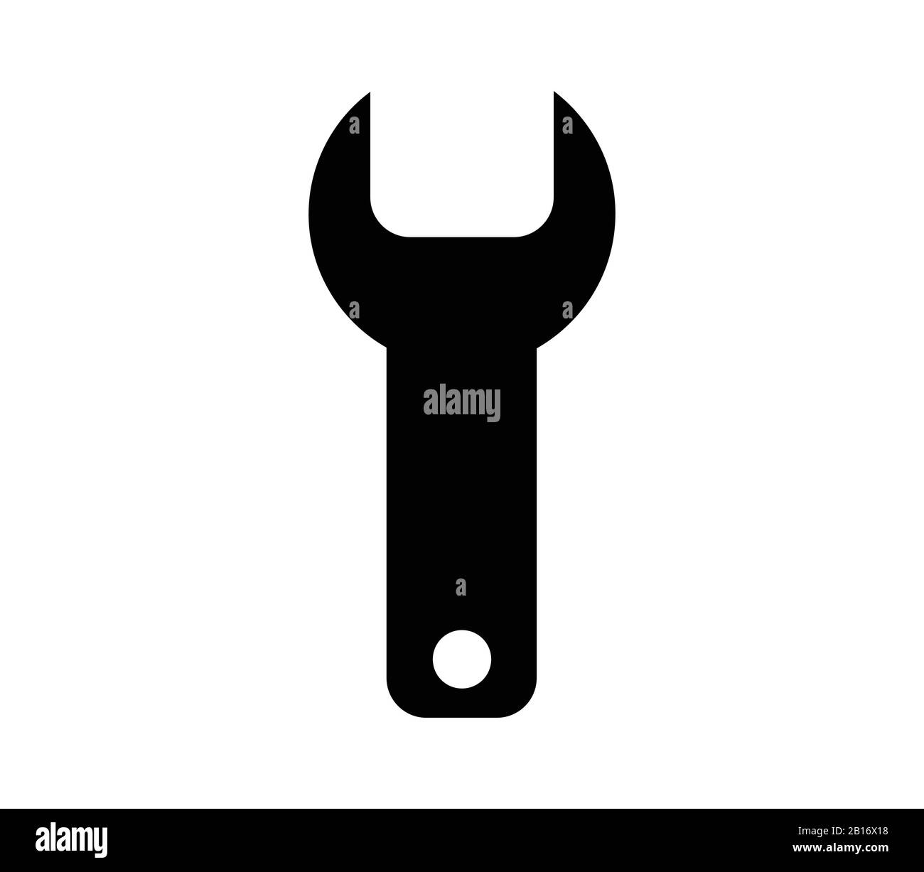 wrench icon illustrated in vector on white background Stock Vector ...