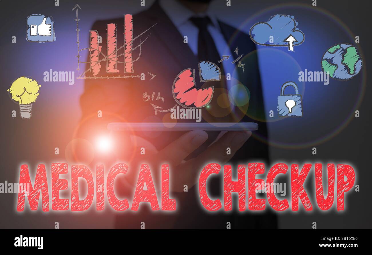 Writing note showing Medical Checkup. Business concept for medical ...