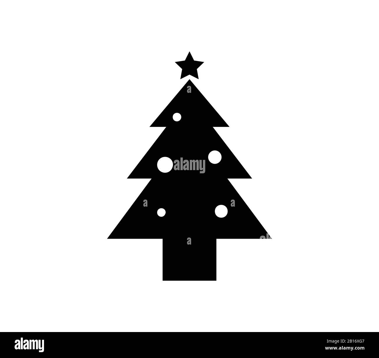 christmas tree icon illustrated in vector on white background Stock ...