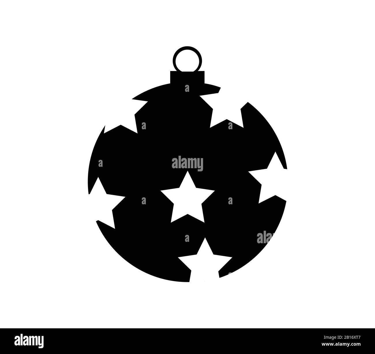 christmas ball icon illustrated in vector on white background Stock ...